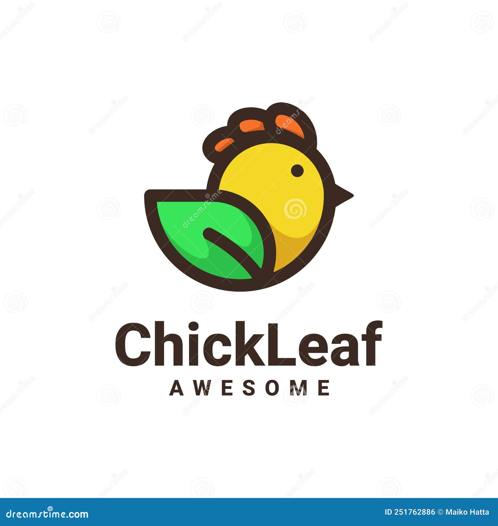 Chick Logo stock vector. Illustration of symbol, small - 251762886