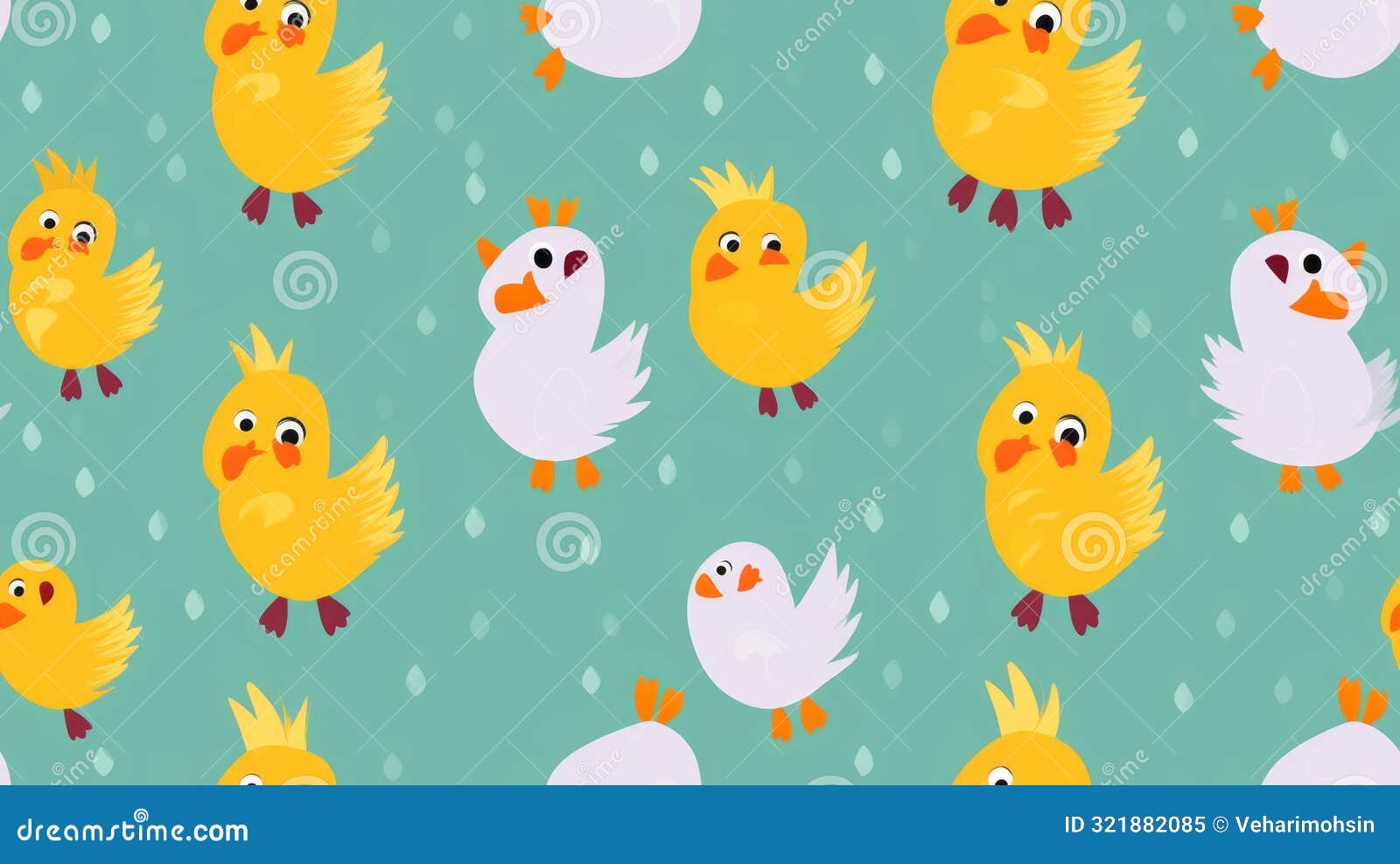 Chick Pattern. Bright Children S Pattern for Textiles, Decor. Children ...