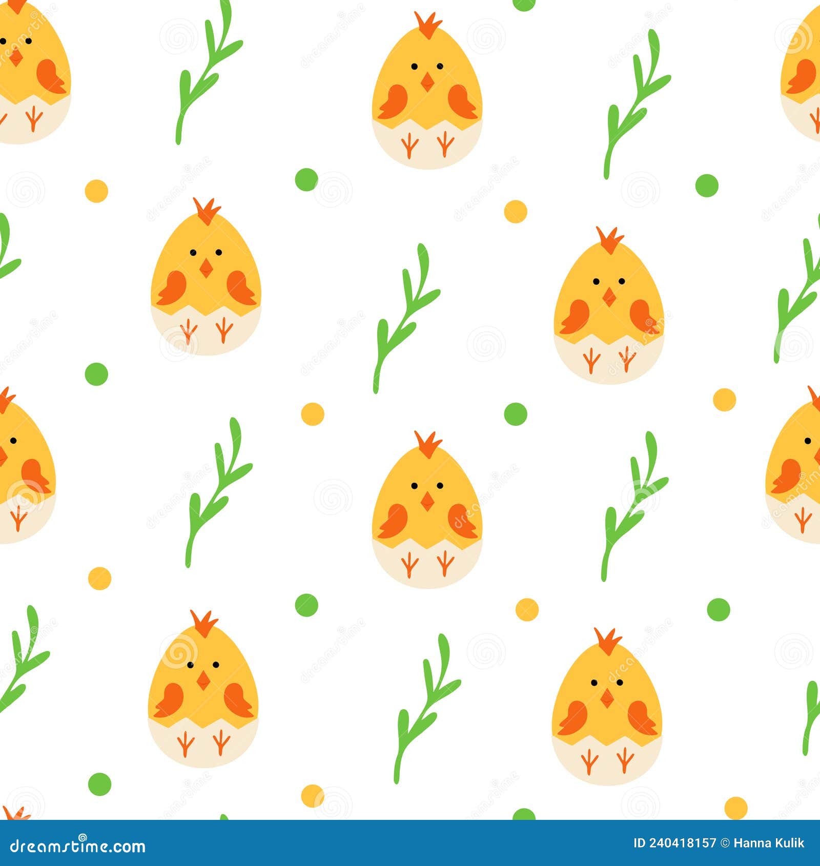 Chick pattern stock vector. Illustration of yellow, nature - 240418157