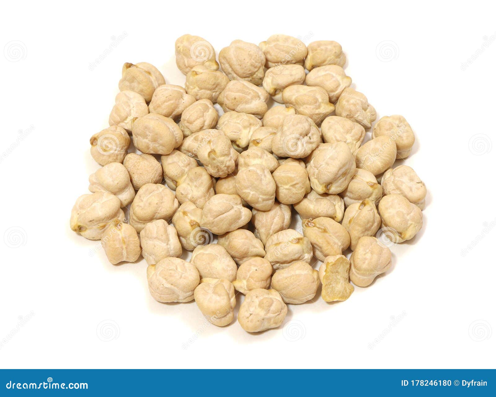 Chick-pea, Bengal Gram Isolated on a White Background Stock Photo ...