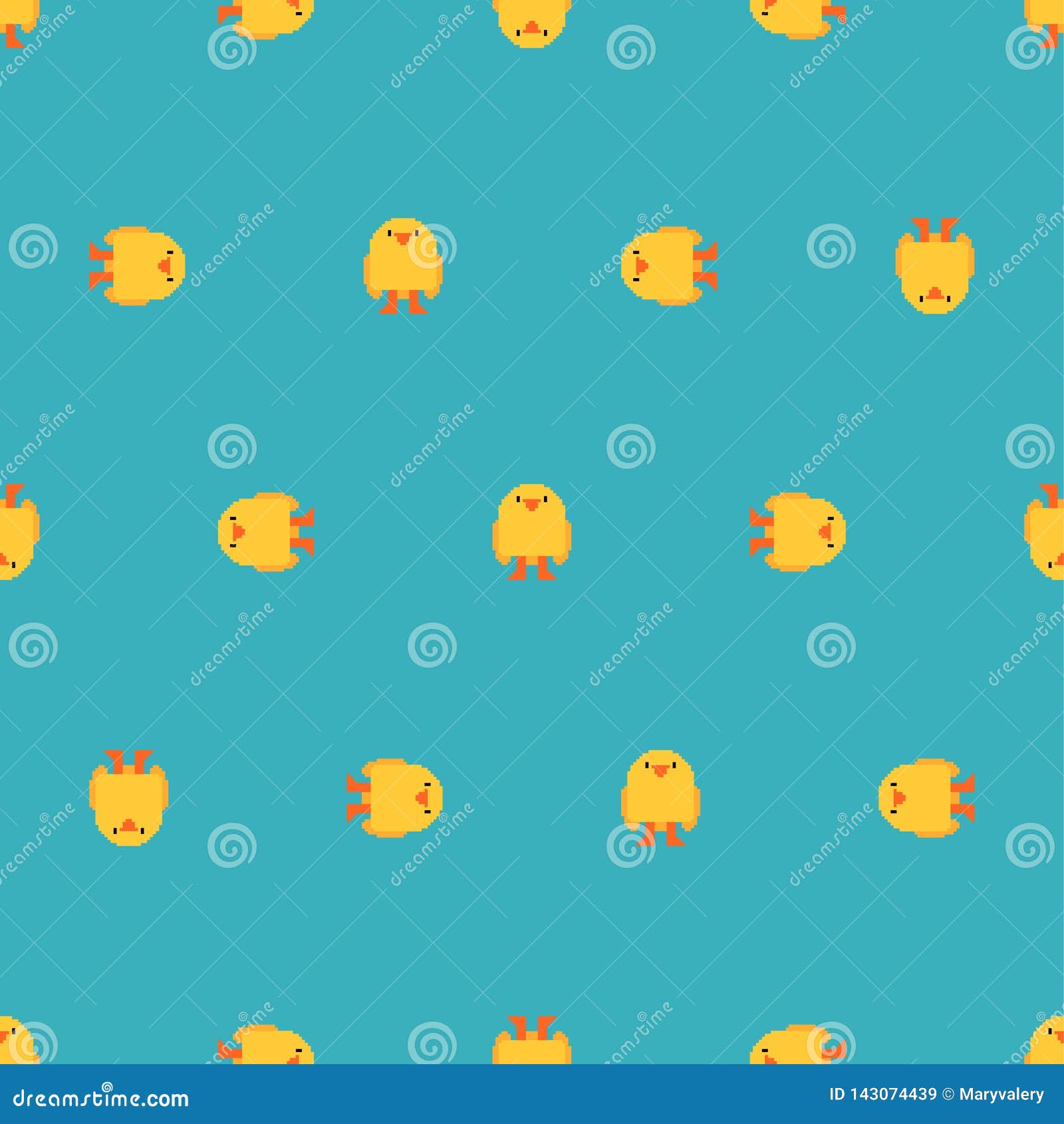 Pixel Little Retro Monsters With Screen Distortion Vector Illustration ...