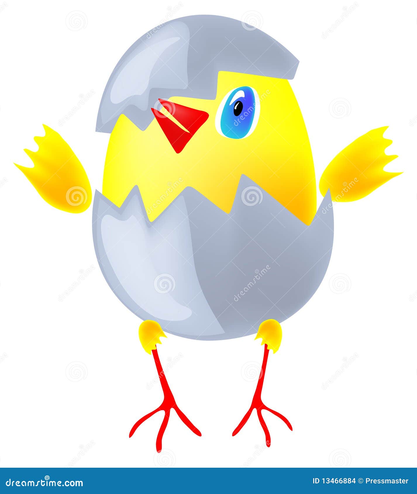 Chick-in-shell stock illustration. Illustration of graphic - 13466884