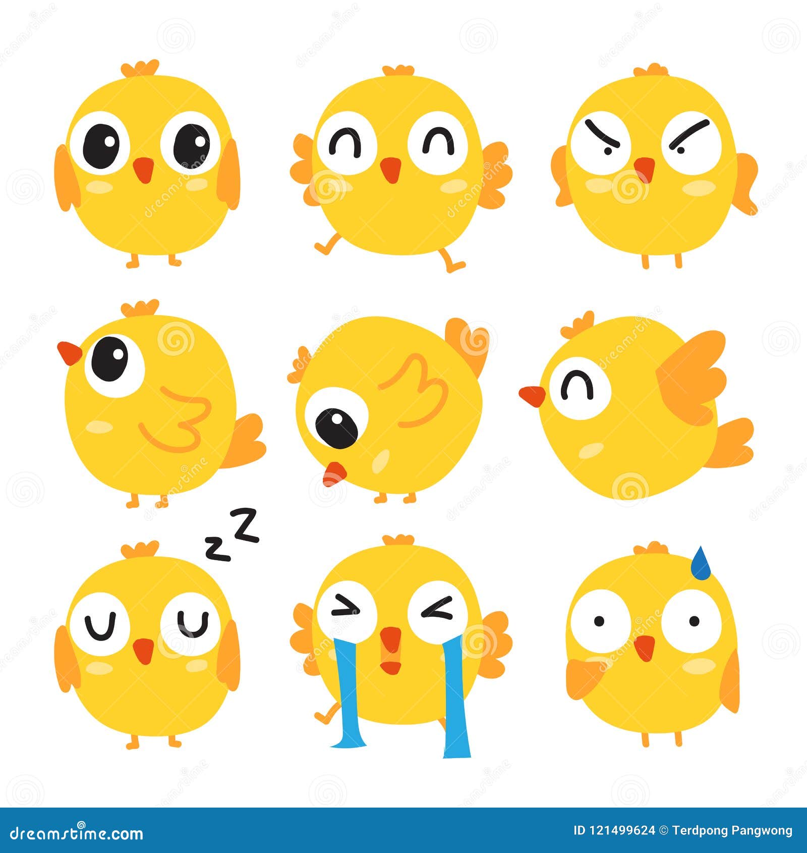 Chick Vector Collection Design Stock Illustration - Illustration of ...
