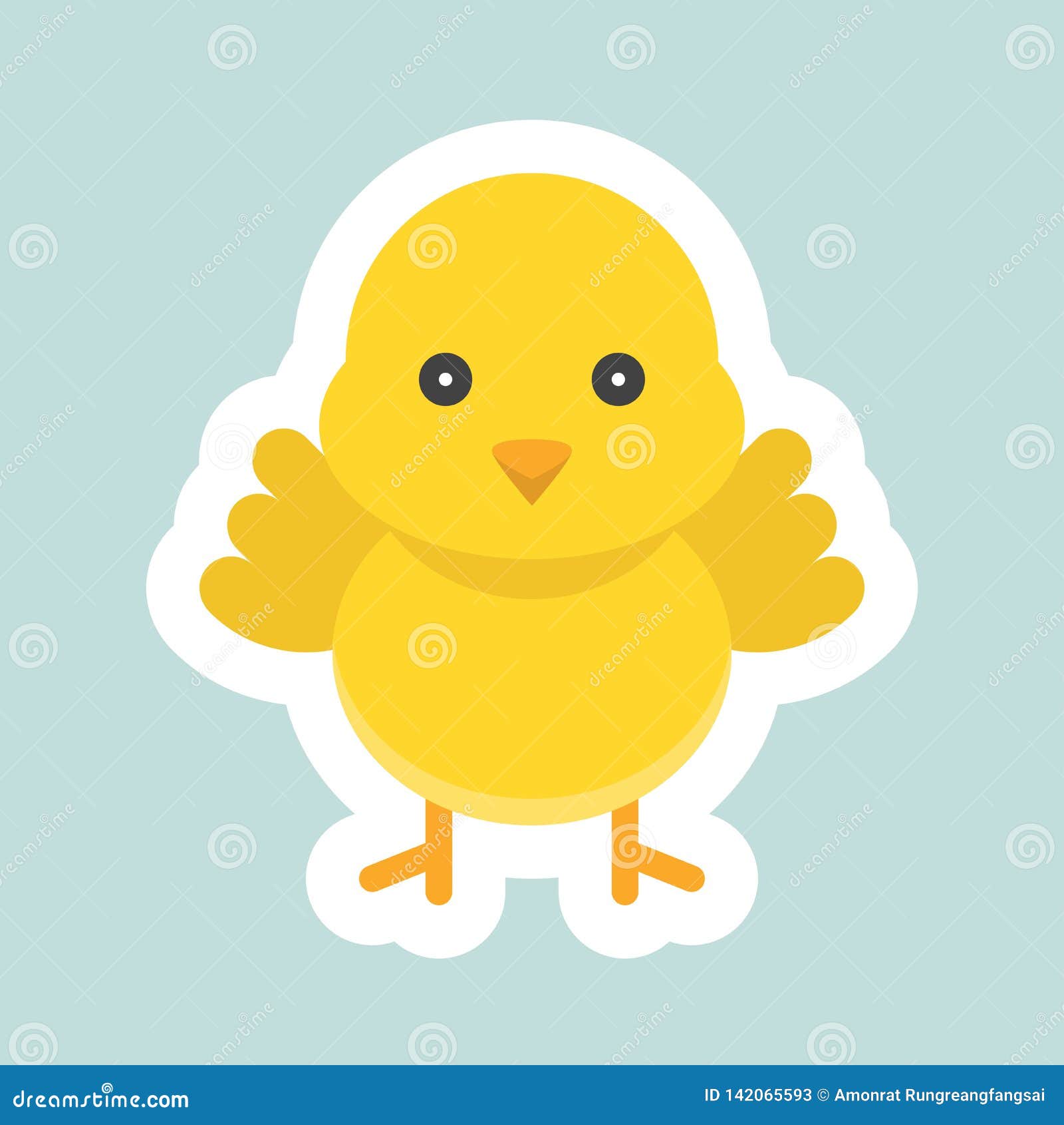 Chick Vector Icon, Easter and Spring Flat Sticker Stock Vector ...