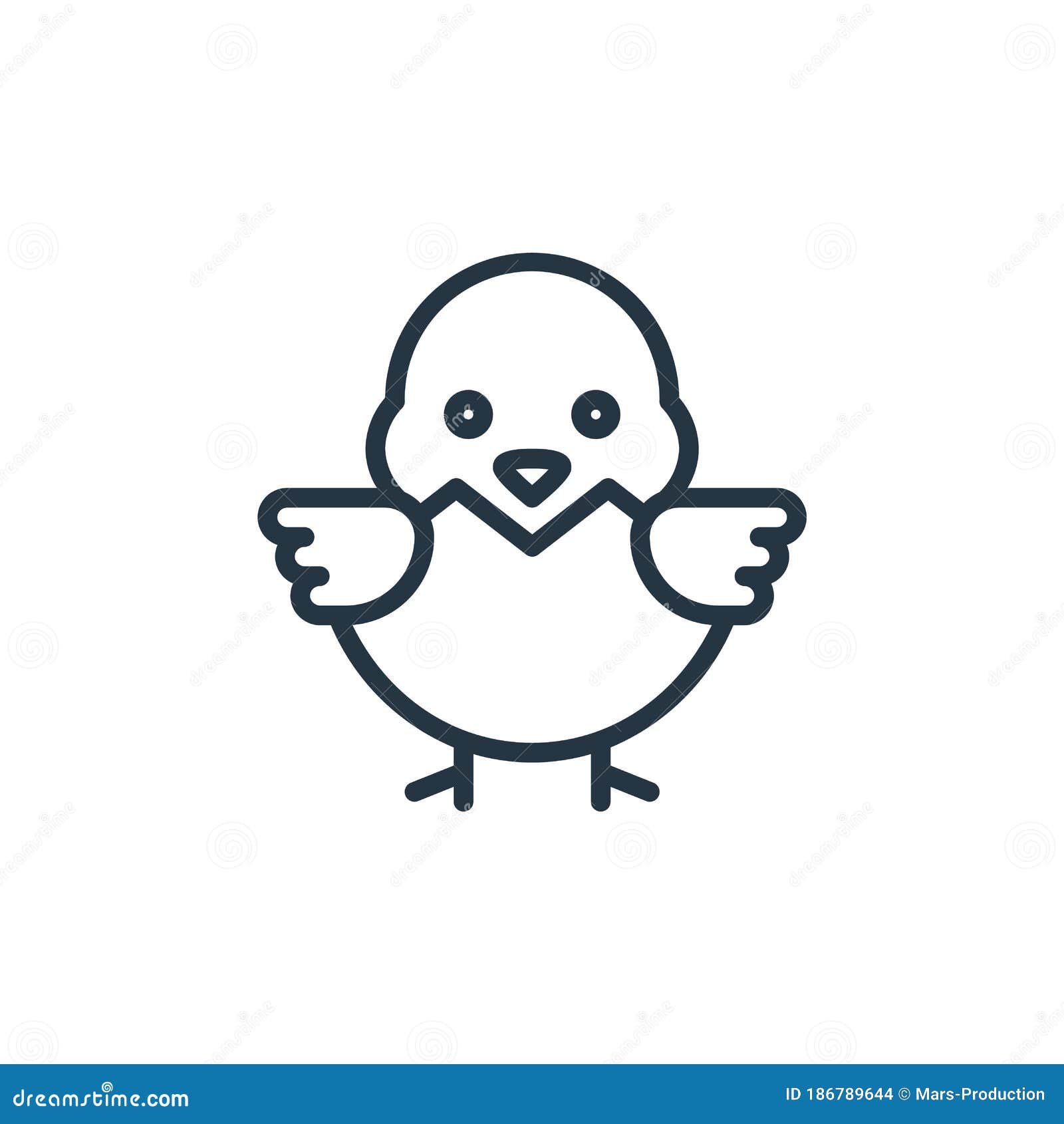 Chick Vector Icon. Chick Editable Stroke. Chick Linear Symbol for Use ...
