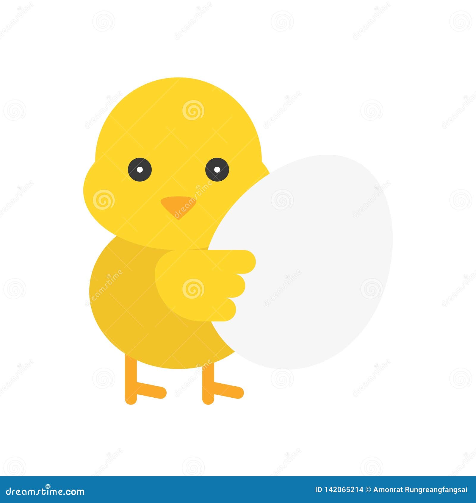Chick Vector, Isolated Easter Flat Style Icon Stock Vector ...