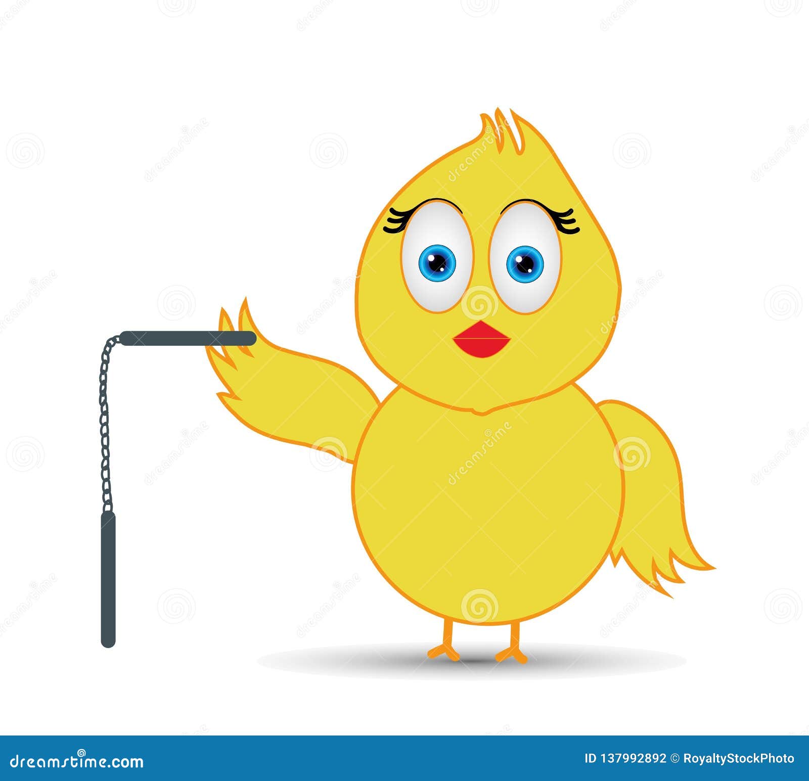 Chick with weapon stock illustration. Illustration of battle - 137992892