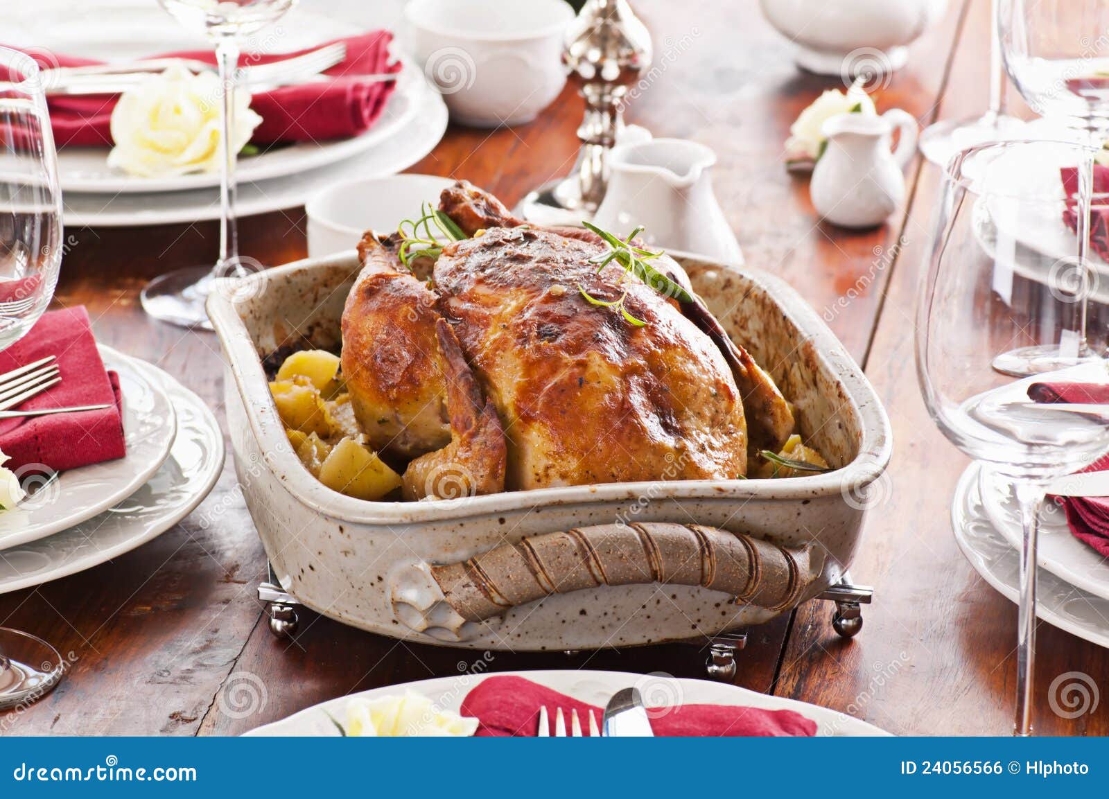 Chicked roated stock photo. Image of chicken, barbecue - 24056566