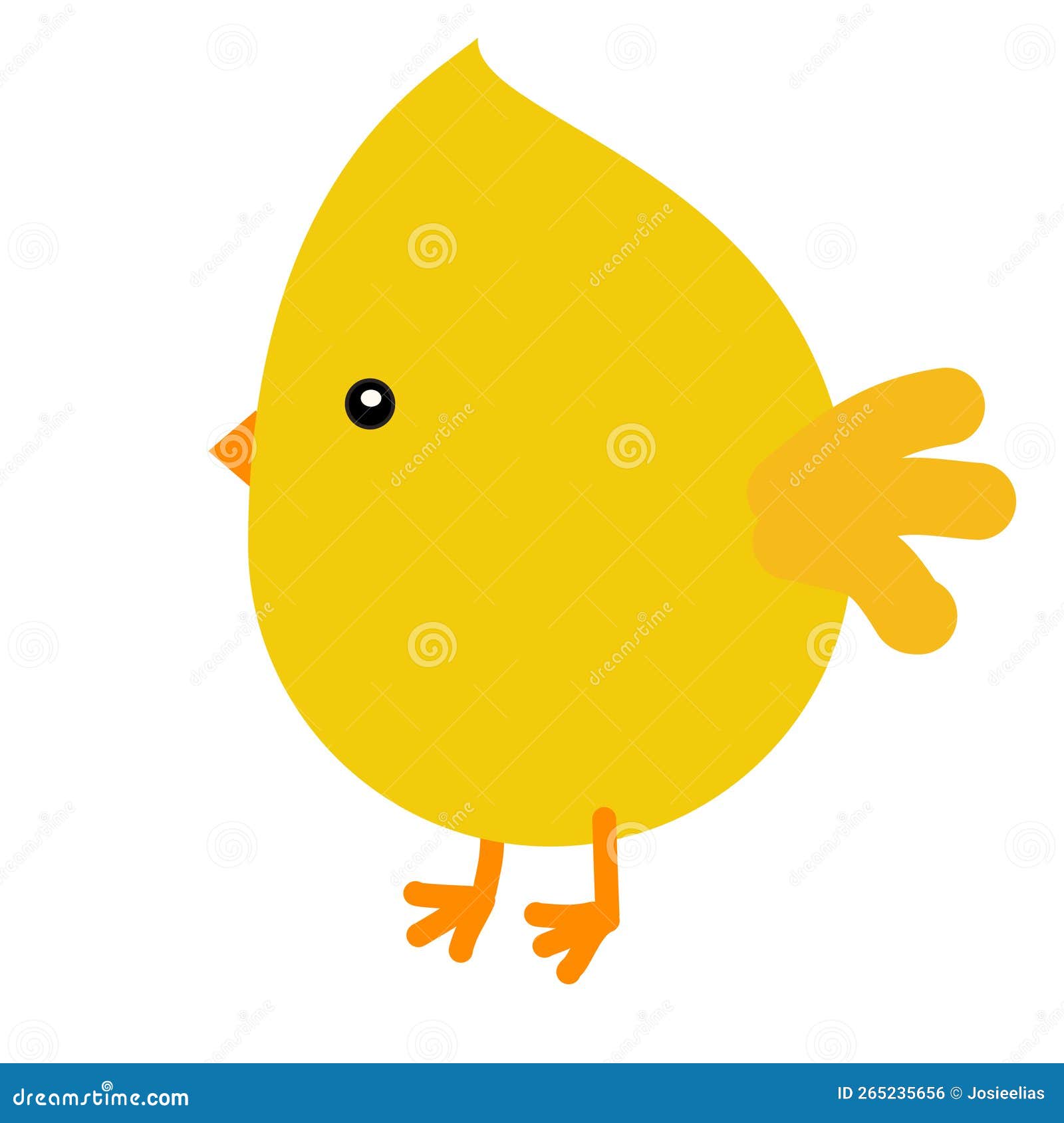 Cute Yellow Easter Chick Illustration Stock Photo - Illustration of ...
