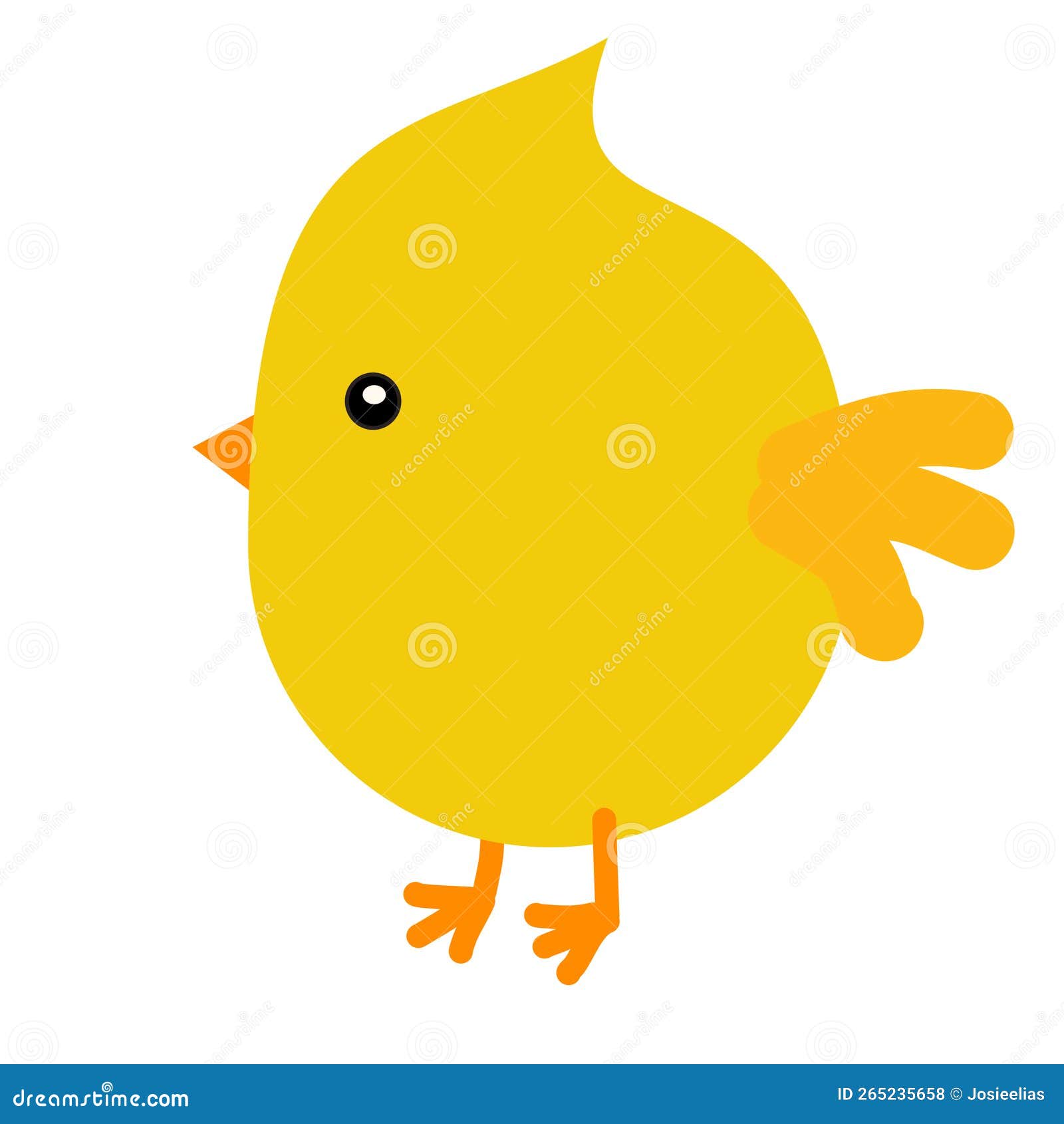 Cute Yellow Easter Chick Illustration Stock Photo - Illustration of ...