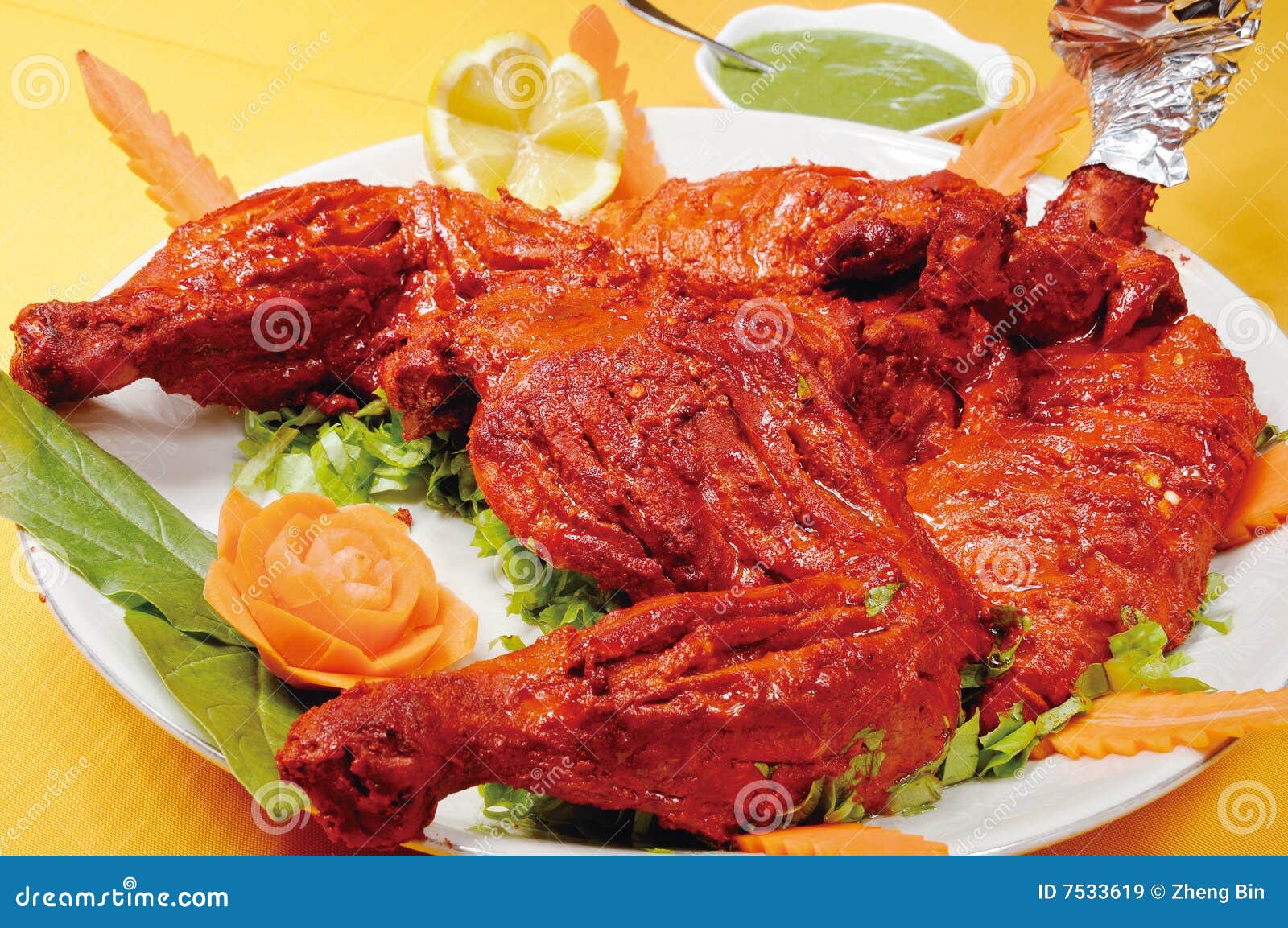 Chicken stock image. Image of plate, tapas, dinner, chicken - 7533619