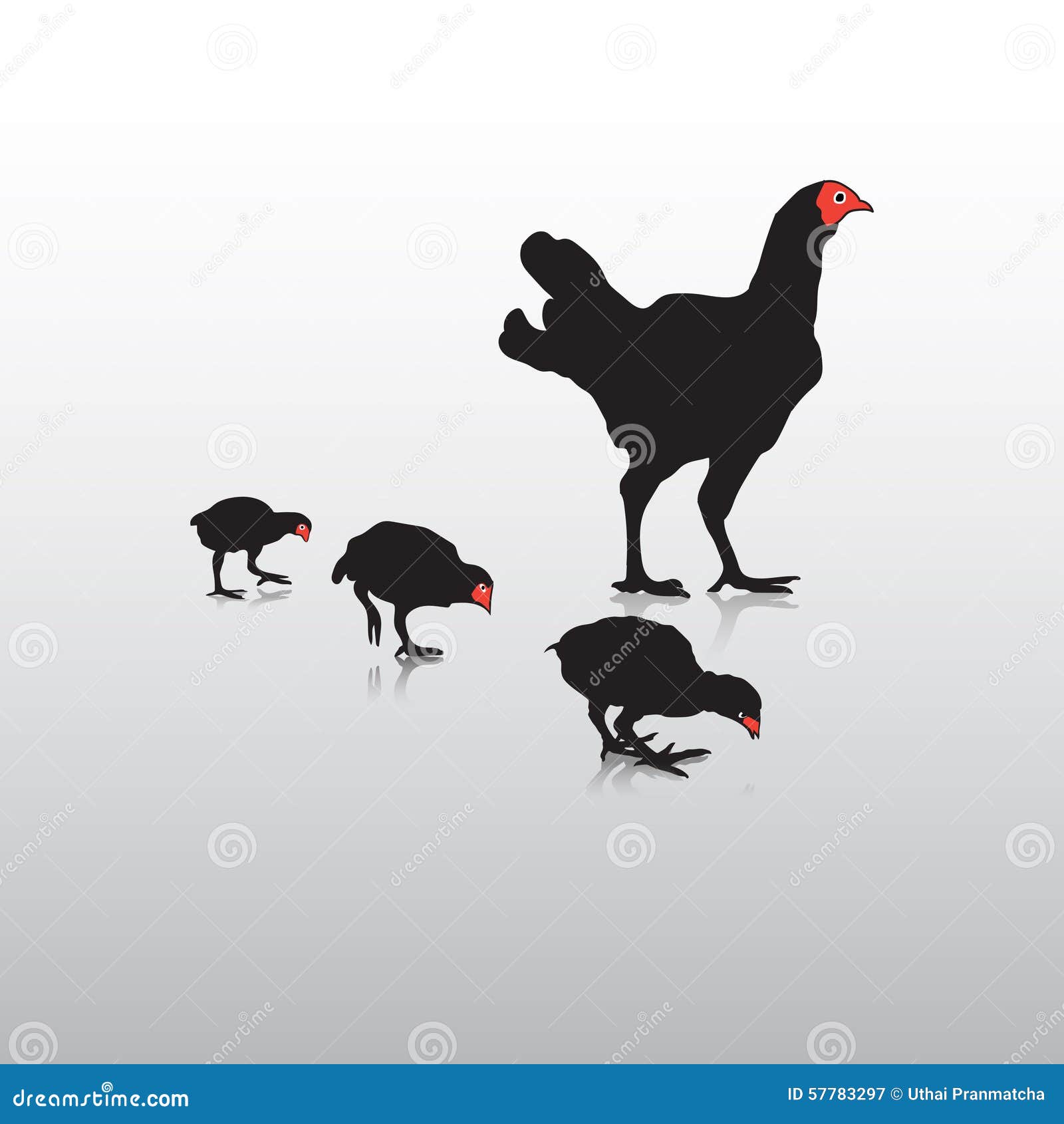 Chicken action stock vector. Illustration of animal, rooster - 57783297