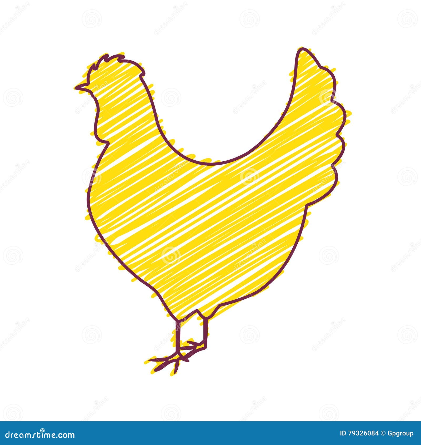 Chicken animal icon stock vector. Illustration of fresh - 79326084