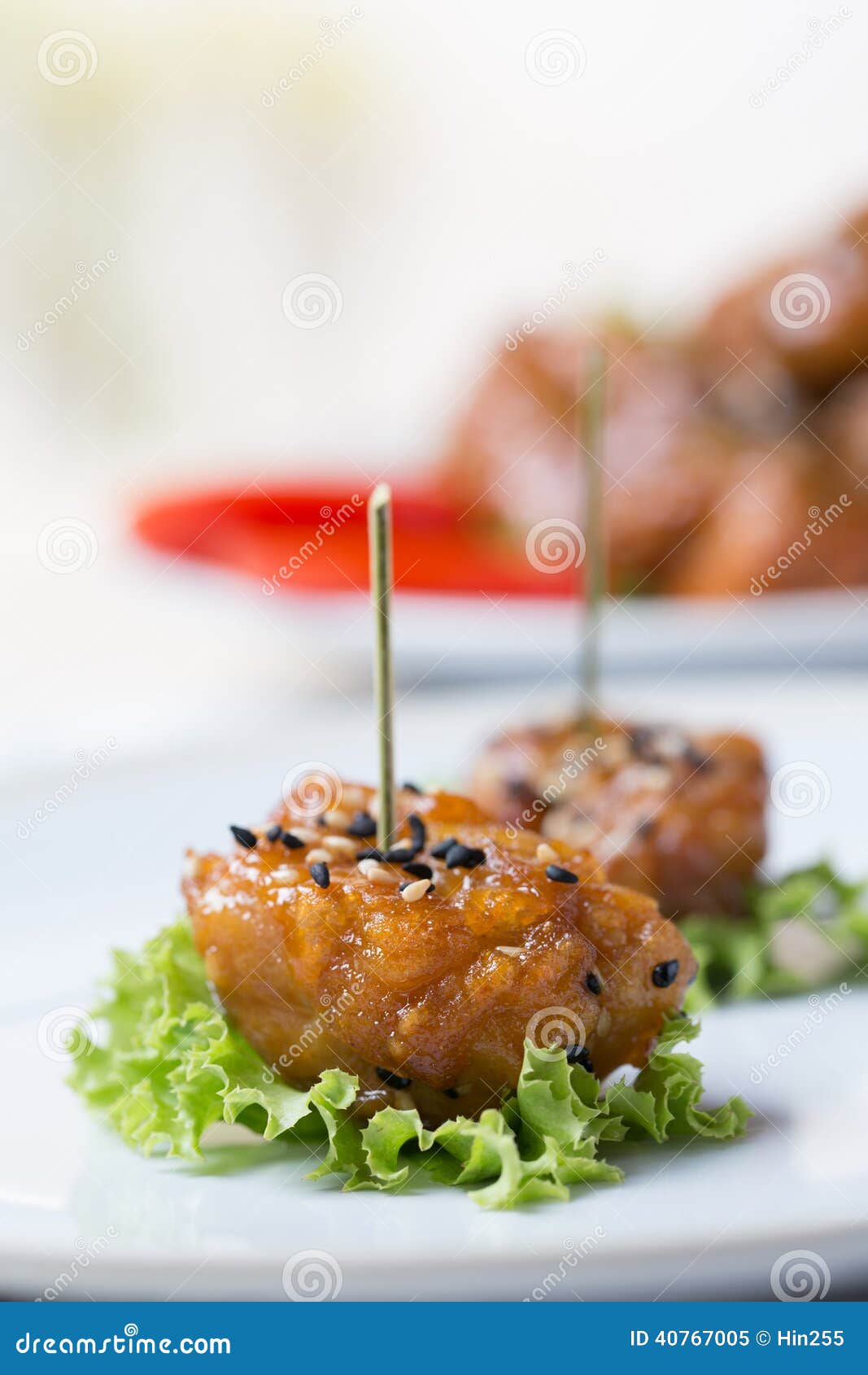Chicken appetizer stock image. Image of food, fresh, closeup - 40767005