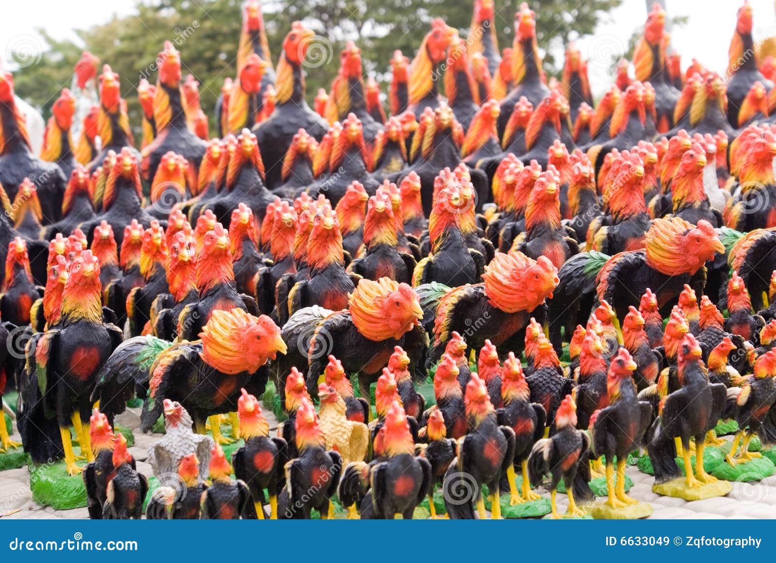 Chicken Army stock image. Image of sculpture, vibrant - 6633049
