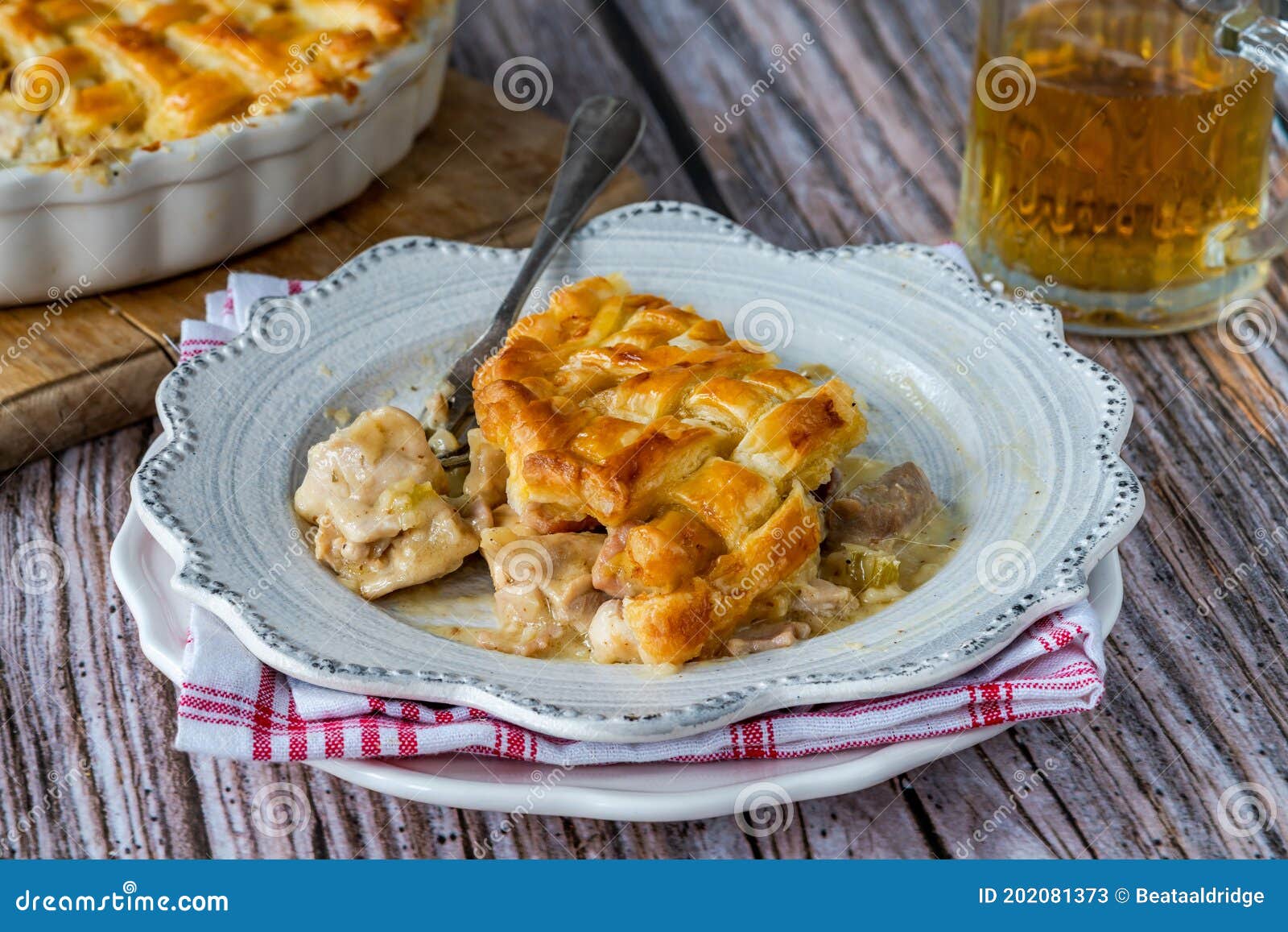 Chicken and bacon pie stock image. Image of cuisine - 202081373