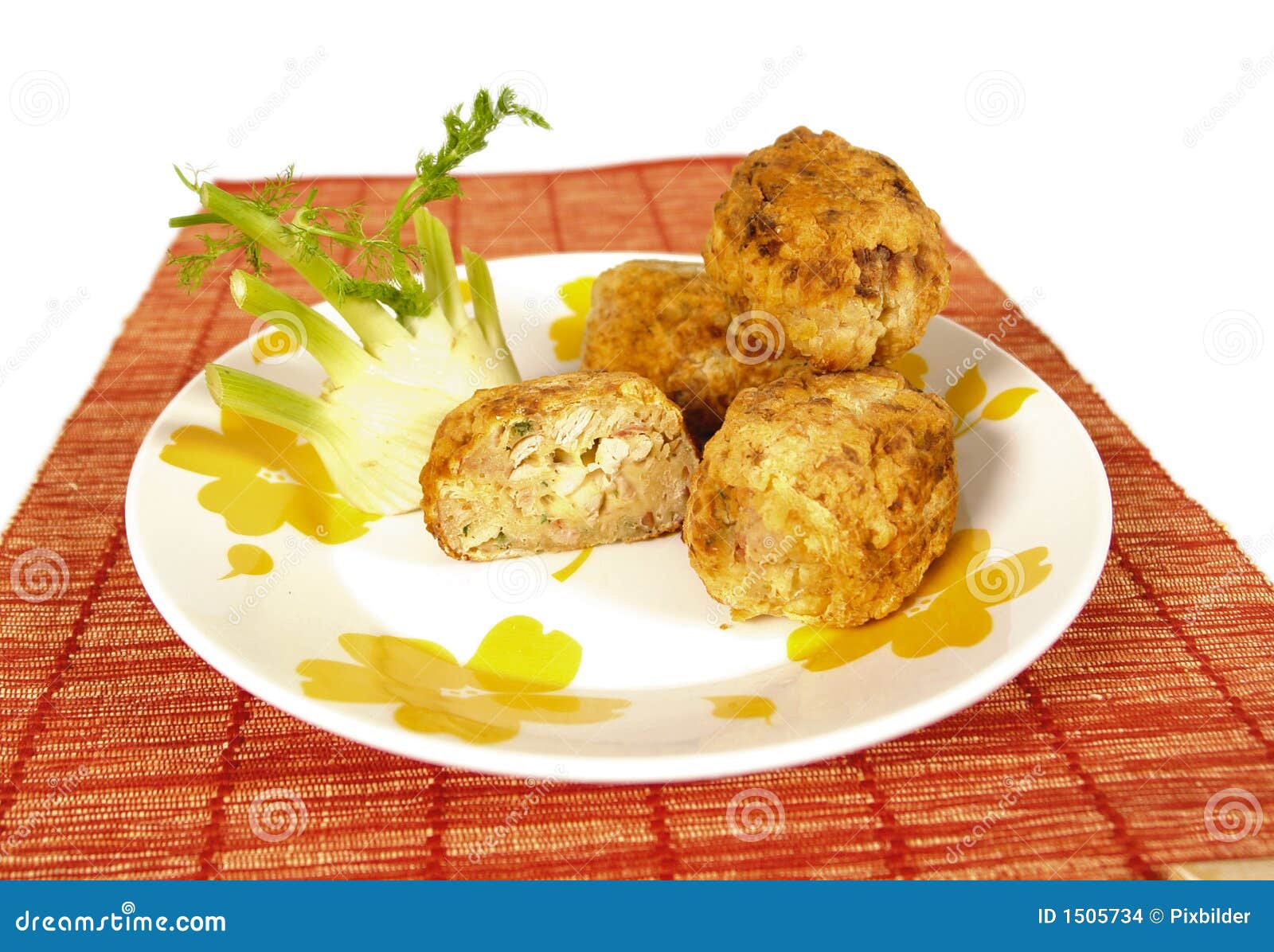 Chicken balls stock photo. Image of plate, slice, pepper - 1505734