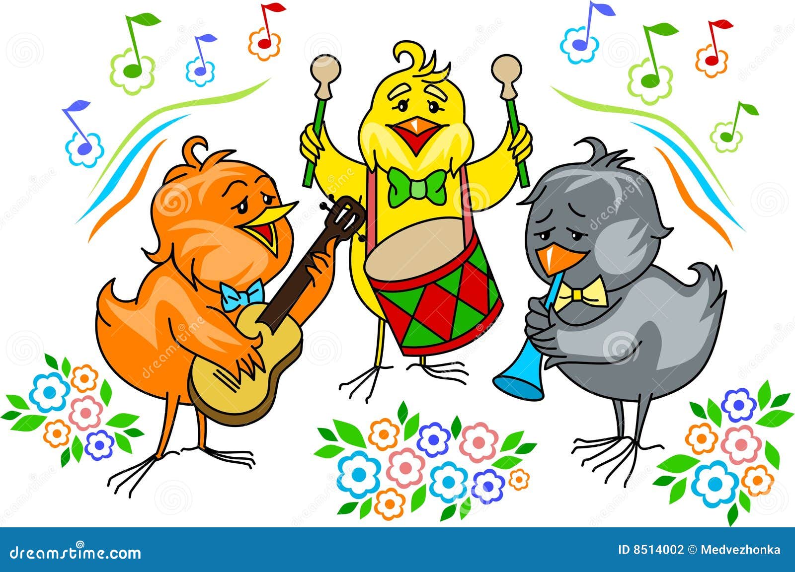 Chicken band stock vector. Illustration of little, easter - 8514002
