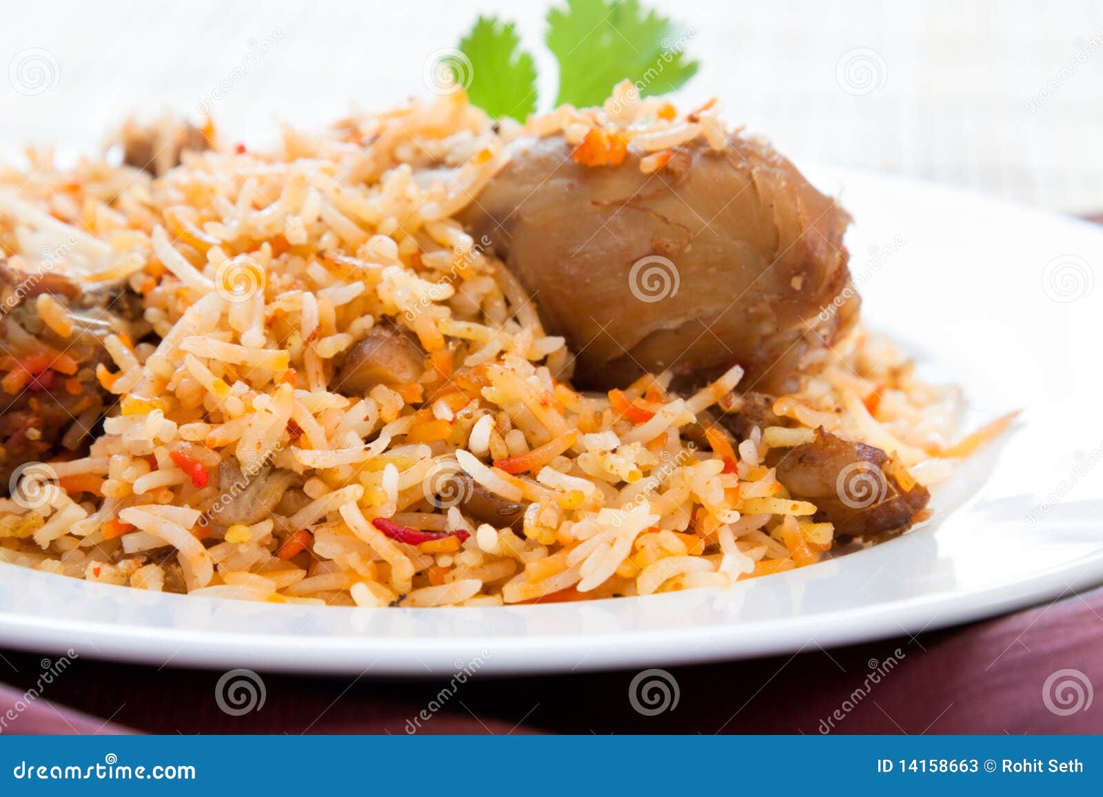 Chicken Biryani stock image. Image of food, spicy, plate - 14158663