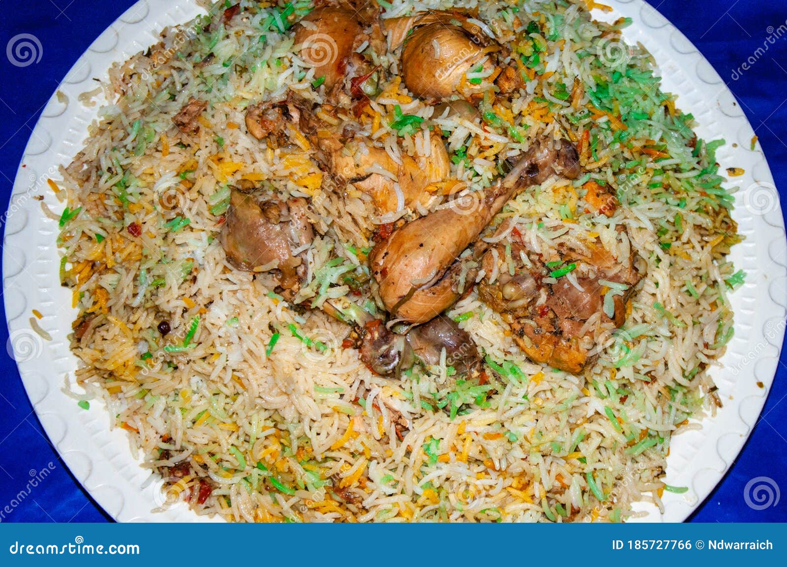 Chicken Biryani in the Plate Stock Photo - Image of dinner, meat: 185727766