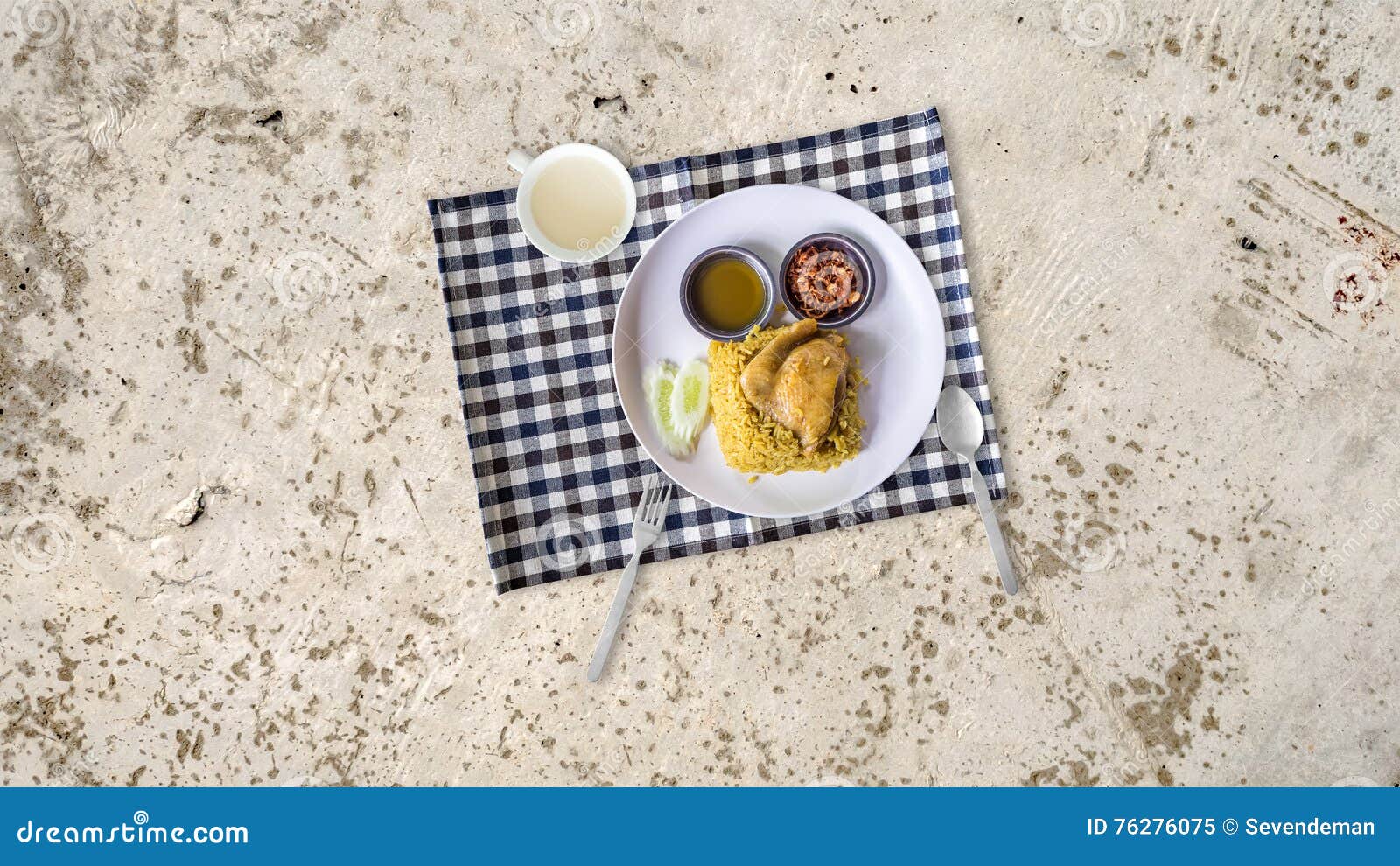 Chicken biryani set. stock image. Image of garlic, dinner - 76276075