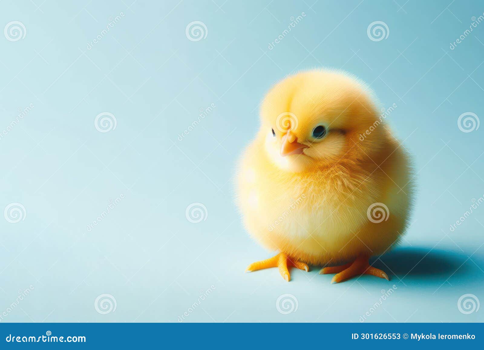 Chicken on a Blue Background. Place for Text. Stock Illustration ...
