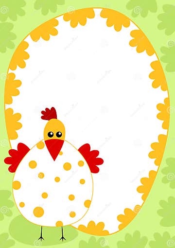 Chicken border frame card stock illustration. Illustration of babies ...