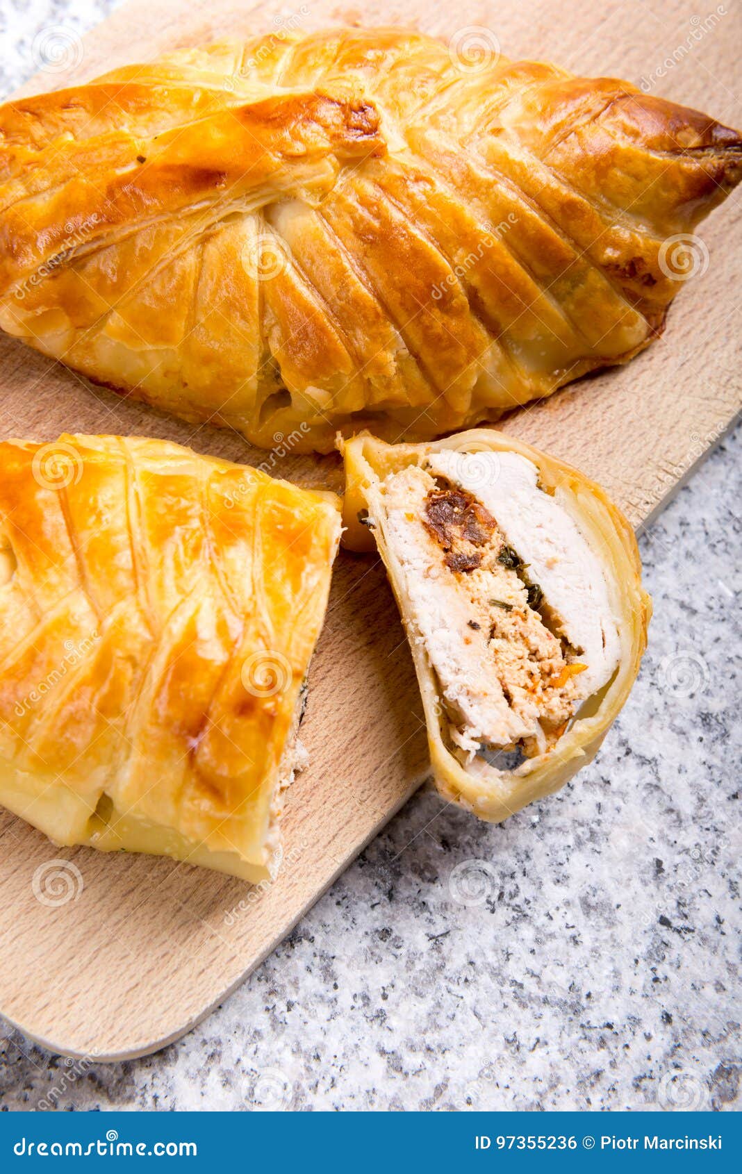Chicken Breast in French Pastry Stock Photo - Image of cuisine ...