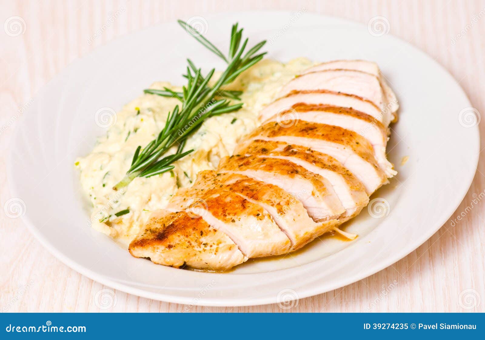 Chicken Breast with Garnish Stock Image - Image of culinary, cooked ...