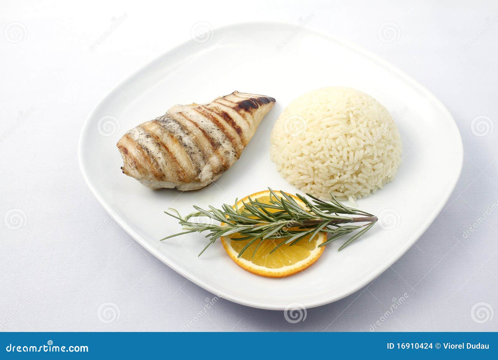 White Rice And Grilled Chicken