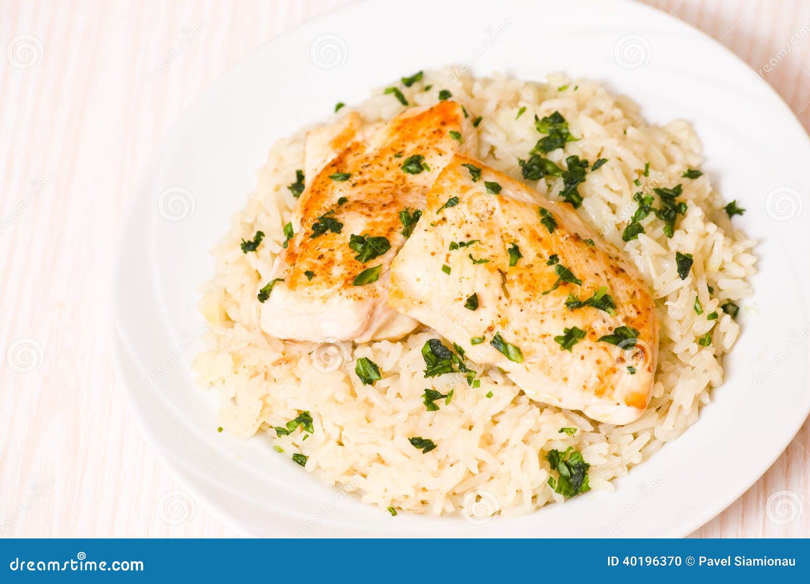Chicken Breast with Rice stock photo. Image of culinary - 40196370