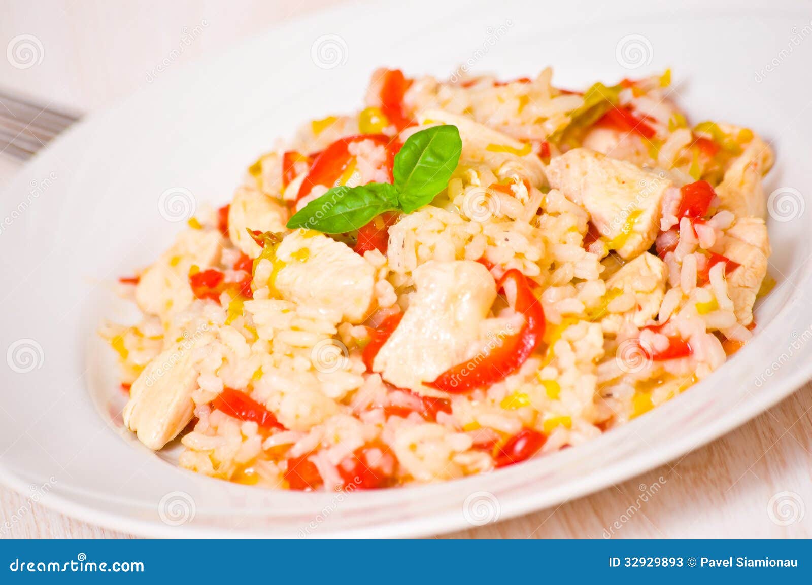 Chicken Breast with Rice and Vegetables Stock Image - Image of italian ...