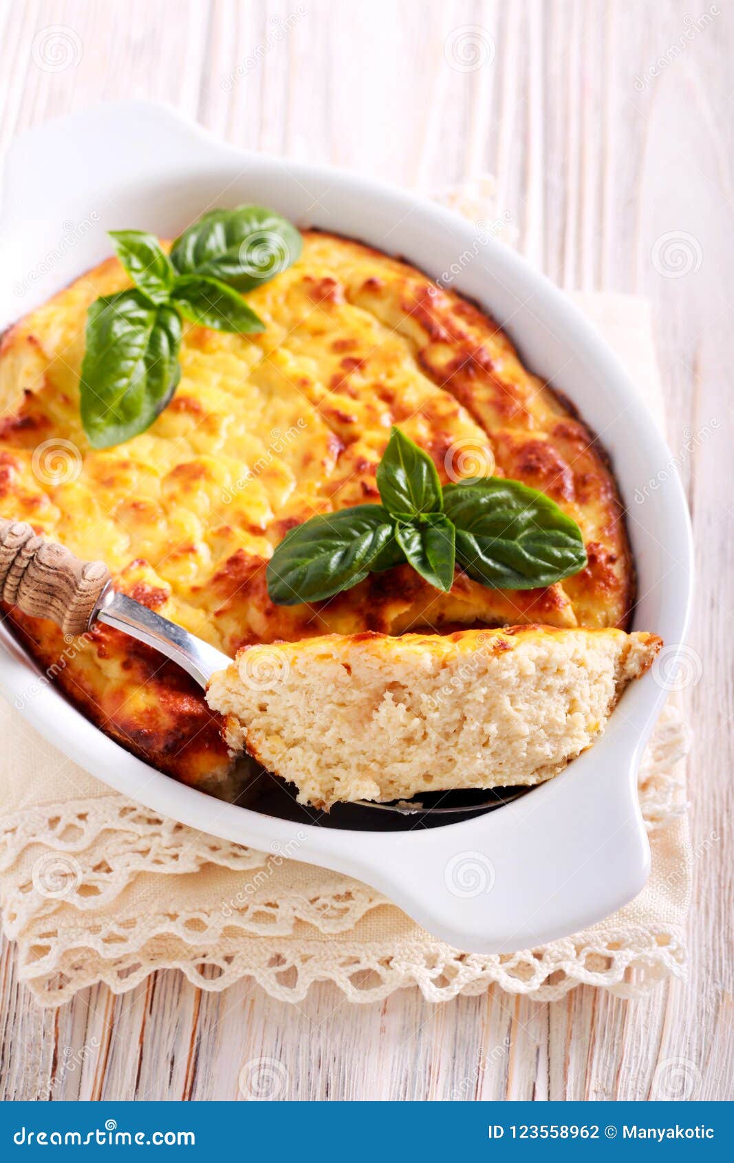Chicken Breast Souffle in a Tin Stock Photo - Image of healthy, brunch ...