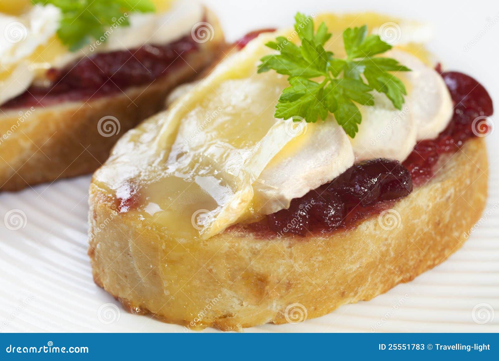 Chicken and Brie Melt with Cranberry Stock Image - Image of horizontal ...