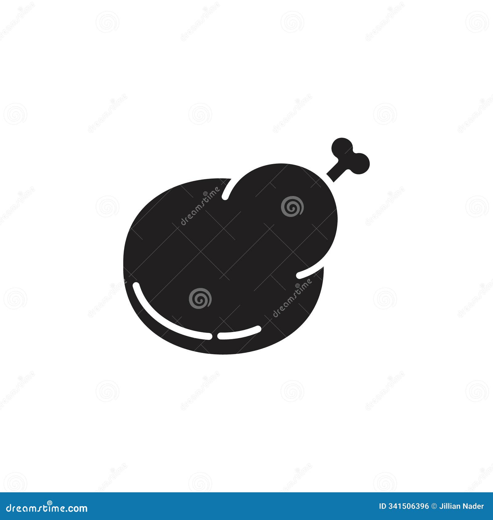 Chicken Broast Icon Flat Line Illustration Stock Illustration ...