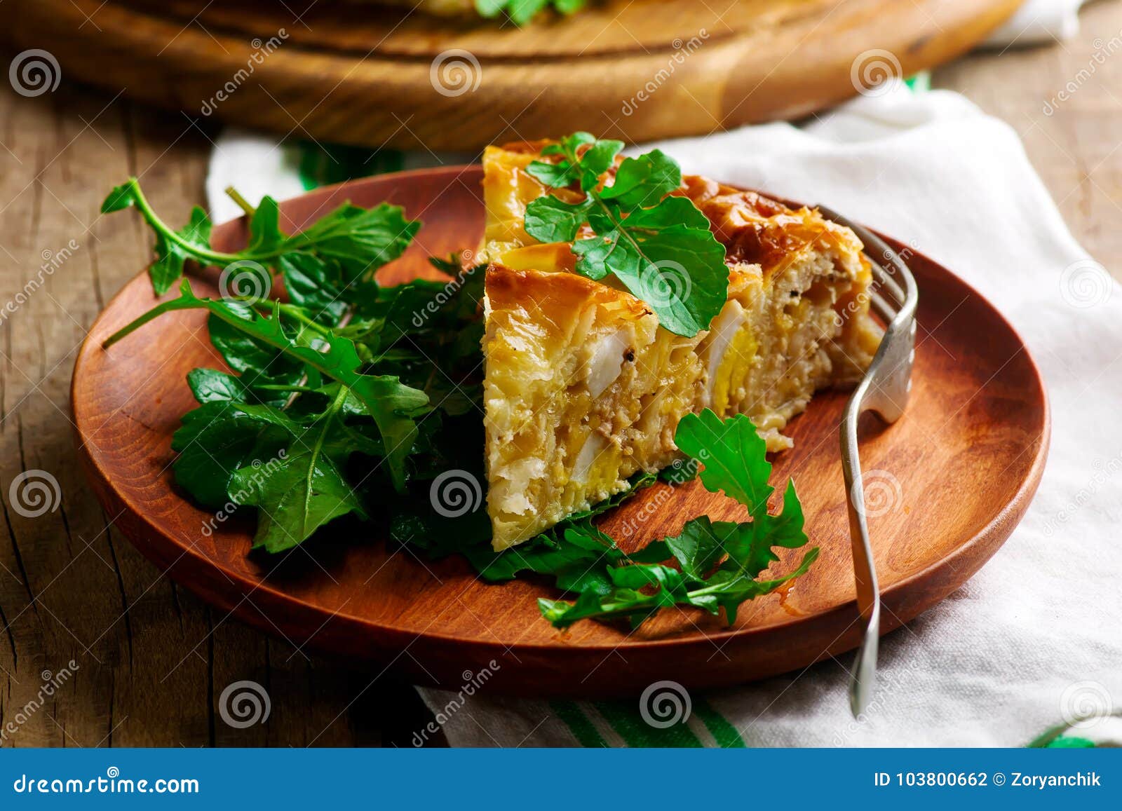 Chicken burek.style rustic stock photo. Image of background - 103800662