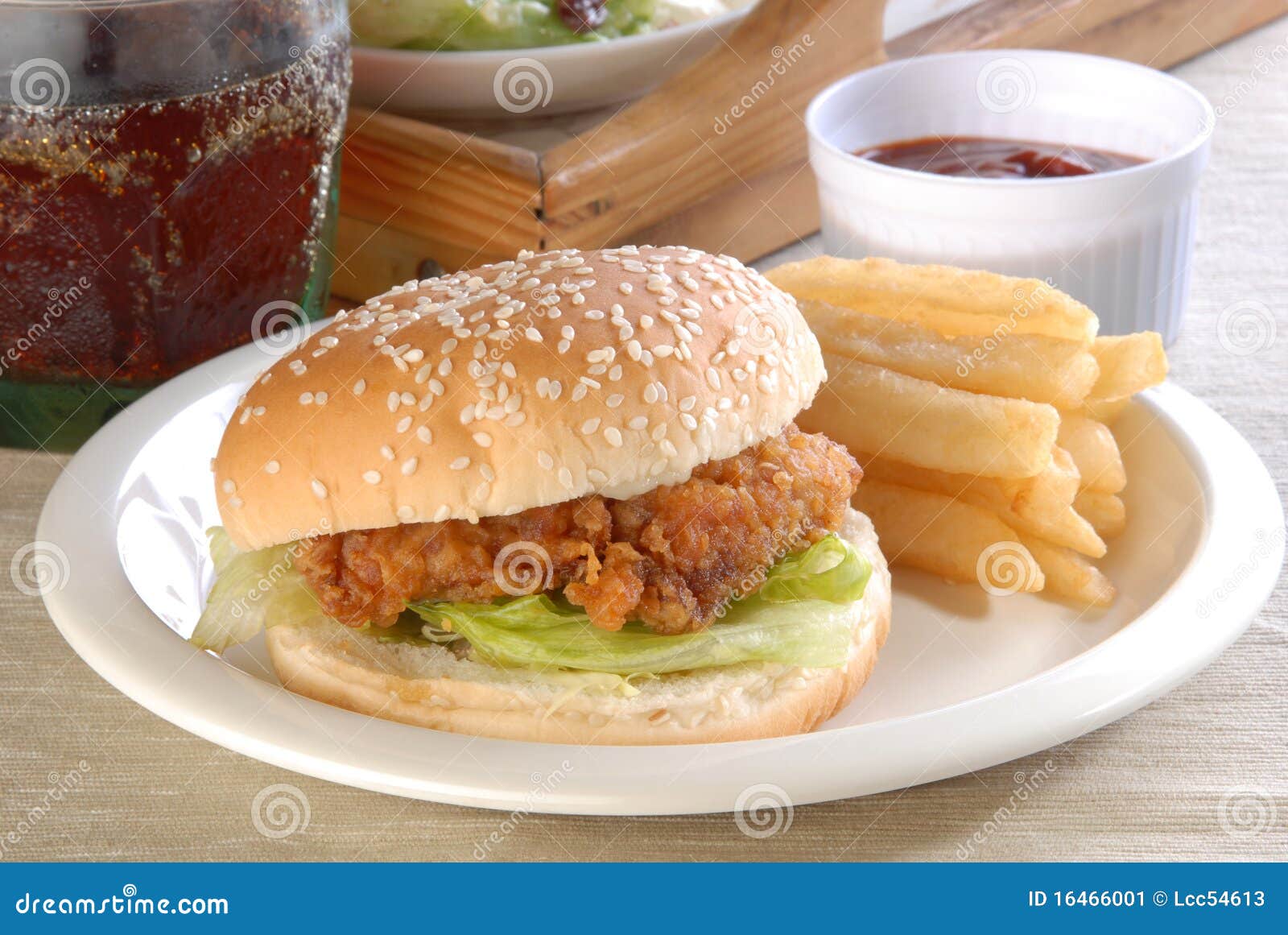Chicken burger stock image. Image of hamburger, cooked - 16466001