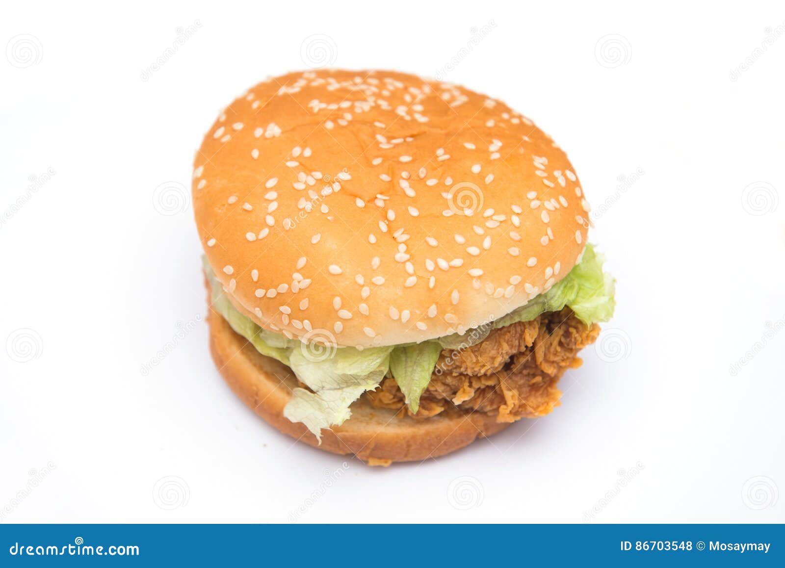 Chicken Burger Fast Food for Eat Stock Photo - Image of vegetable, food ...