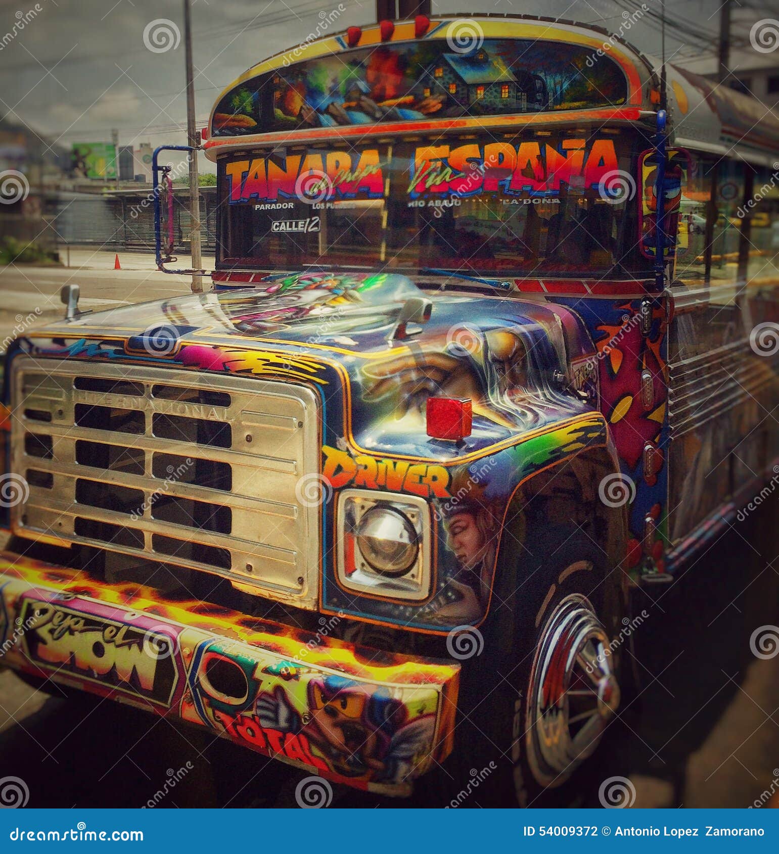 Chicken bus editorial photography. Image of panama, city - 54009372