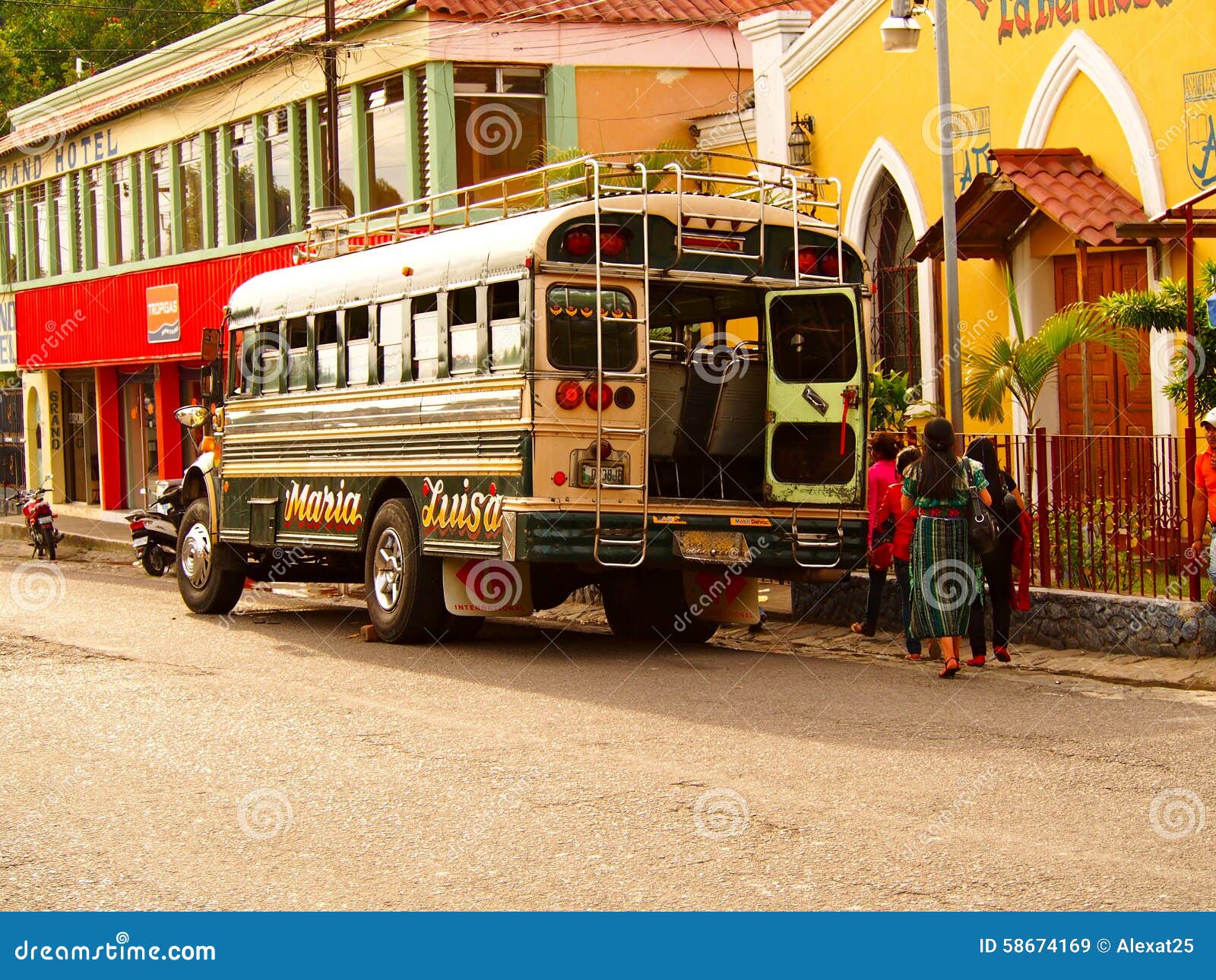 Chicken bus - Guatemala editorial stock image. Image of guatemalan ...