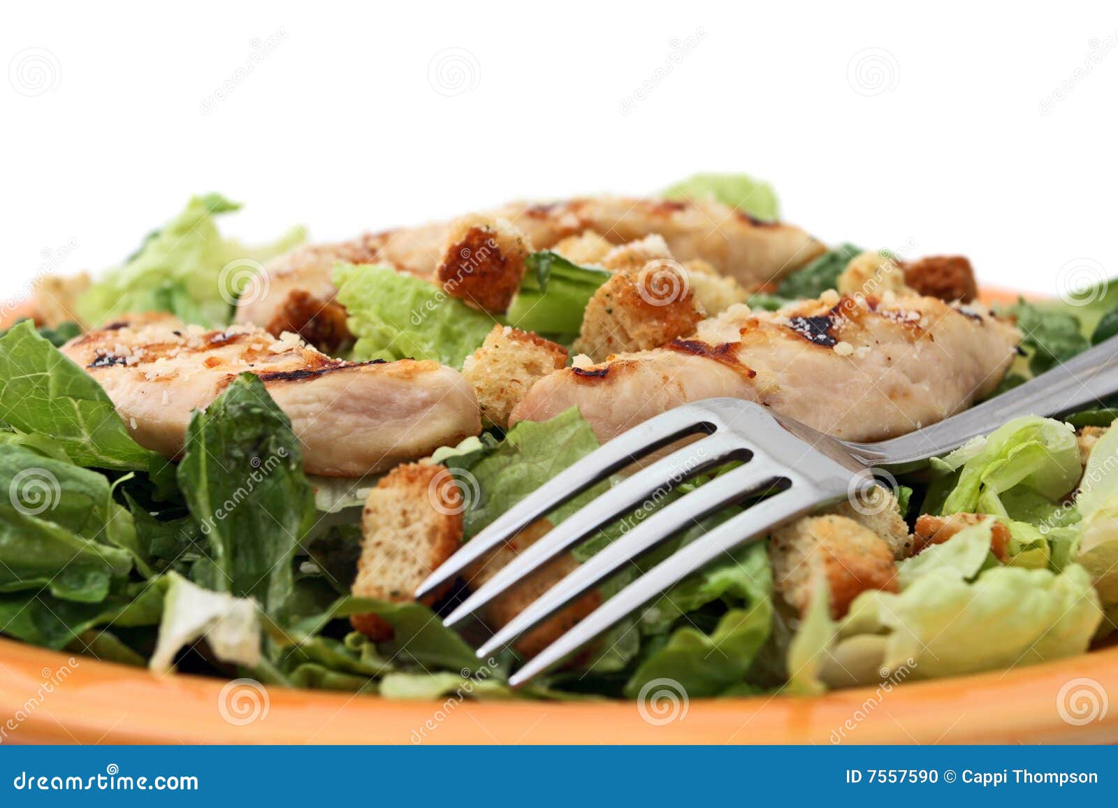 Chicken caesar salad stock photo. Image of fresh, healthy - 7557590