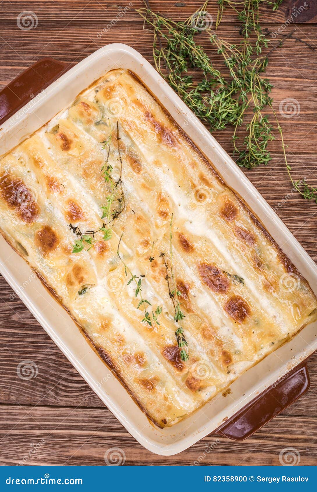 Chicken Cannelloni Pasta Rolls . Stock Photo - Image of product ...