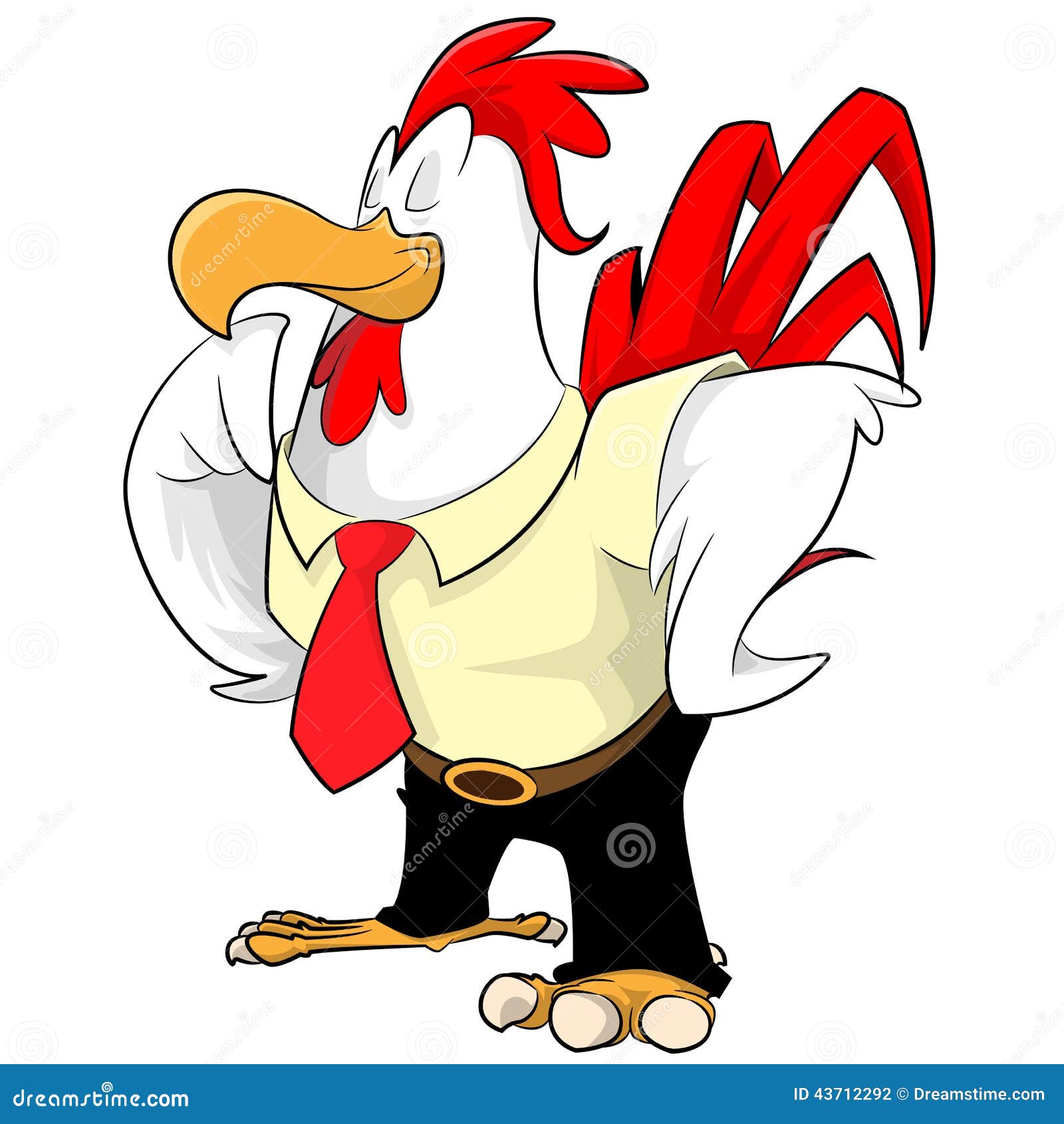 Chicken Cartoon stock illustration. Illustration of pose - 43712292