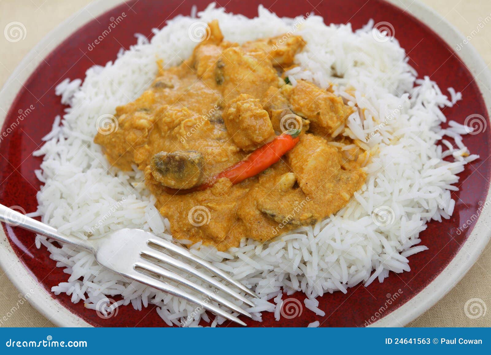 Chicken cashew curry plate stock image. Image of food - 24641563