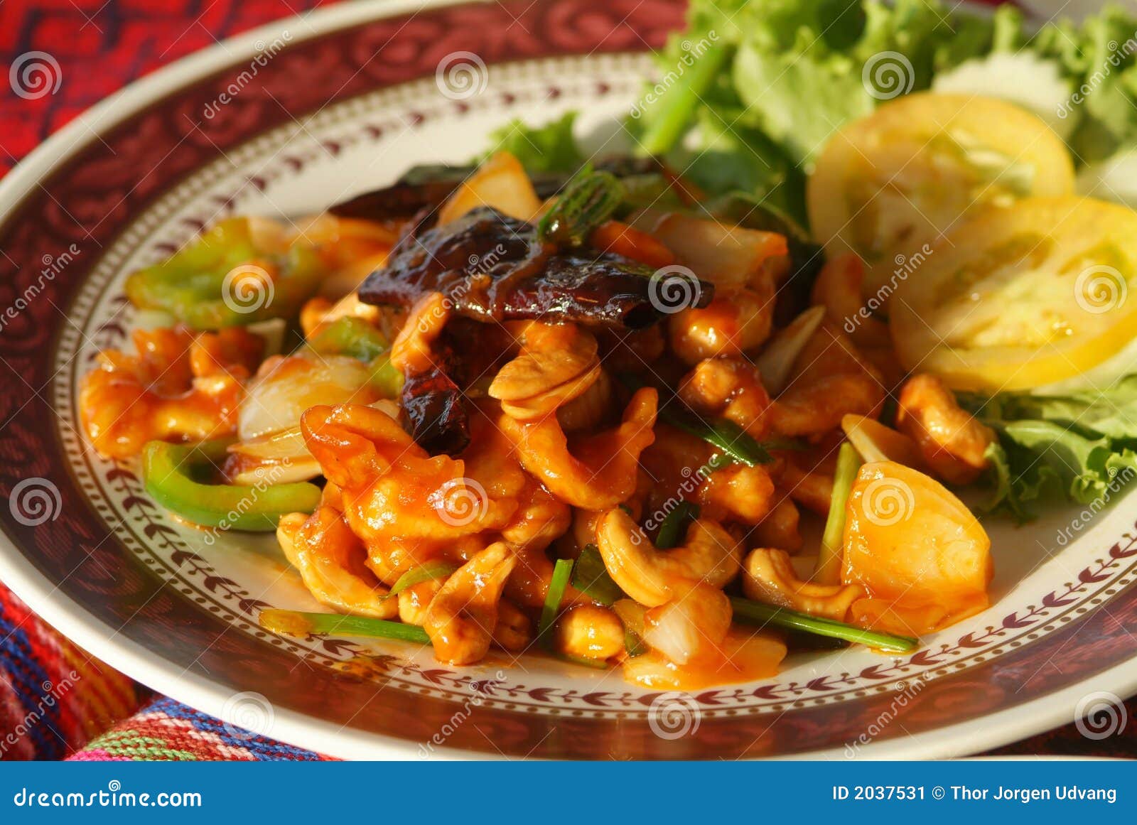 Chicken Cashew Nuts In Brown Bowl Royalty-Free Stock Photography ...
