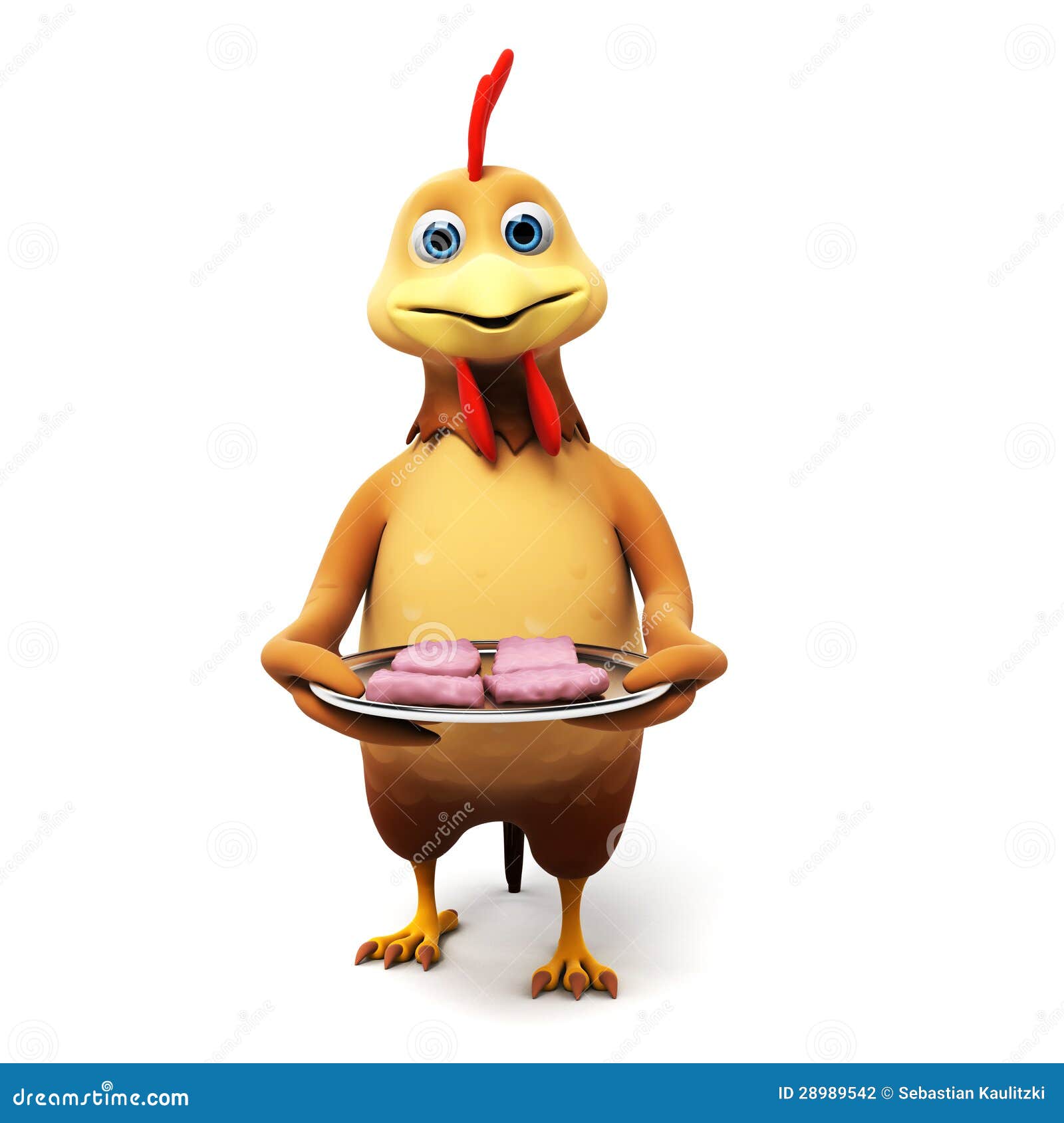 Chicken character stock illustration. Illustration of flesh - 28989542
