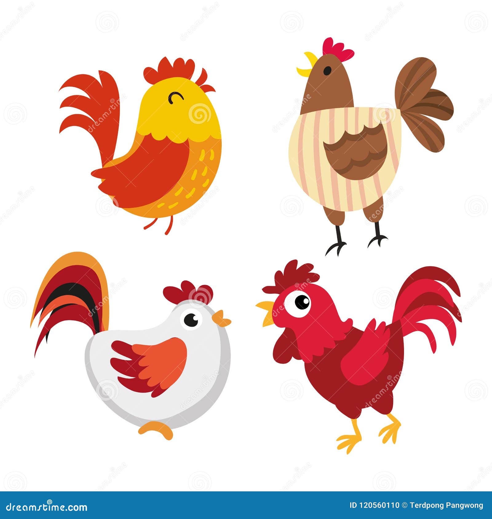 Chicken Character Vector Design Stock Illustration - Illustration of ...