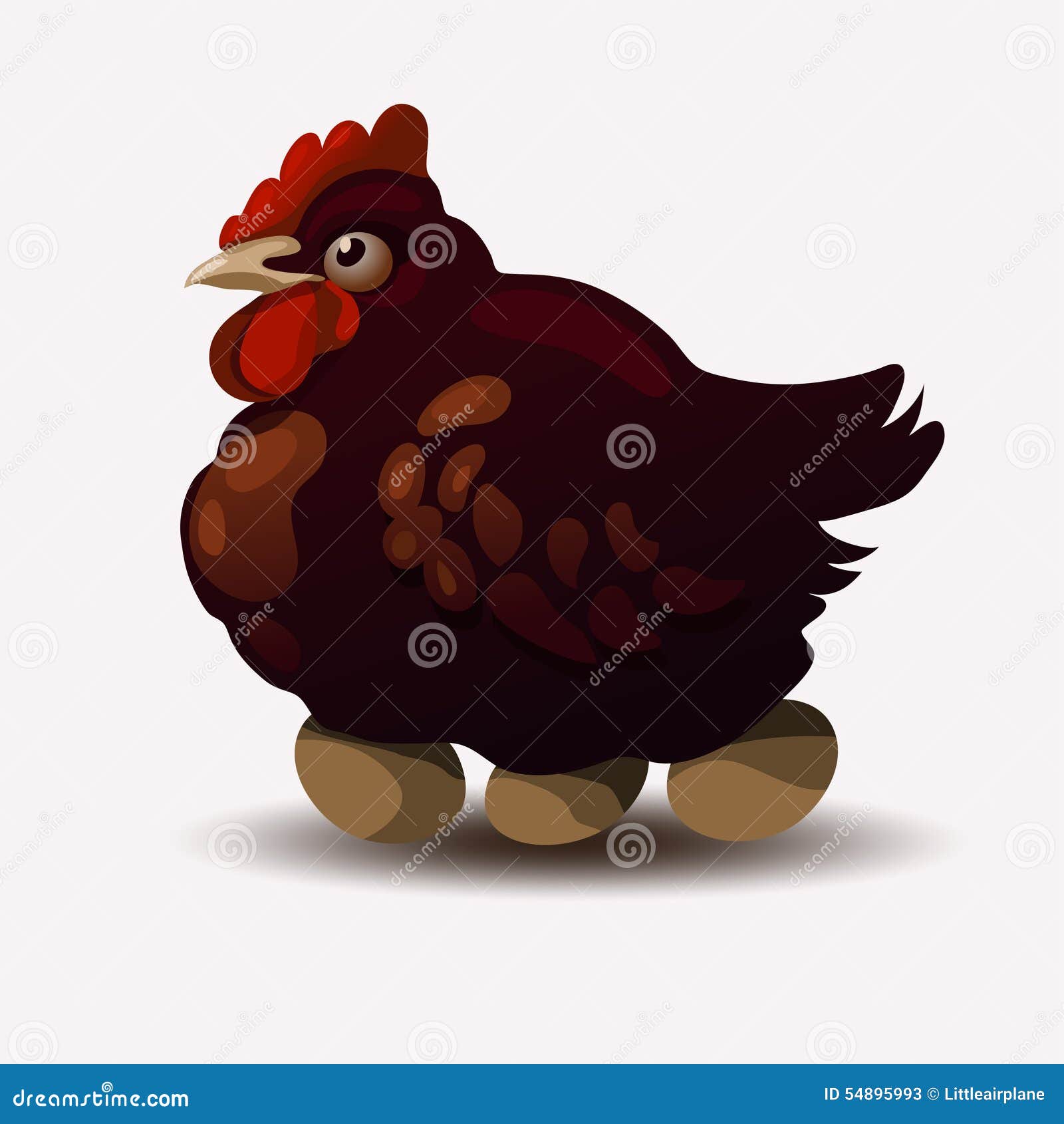 Chicken Character stock vector. Illustration of sitting - 54895993