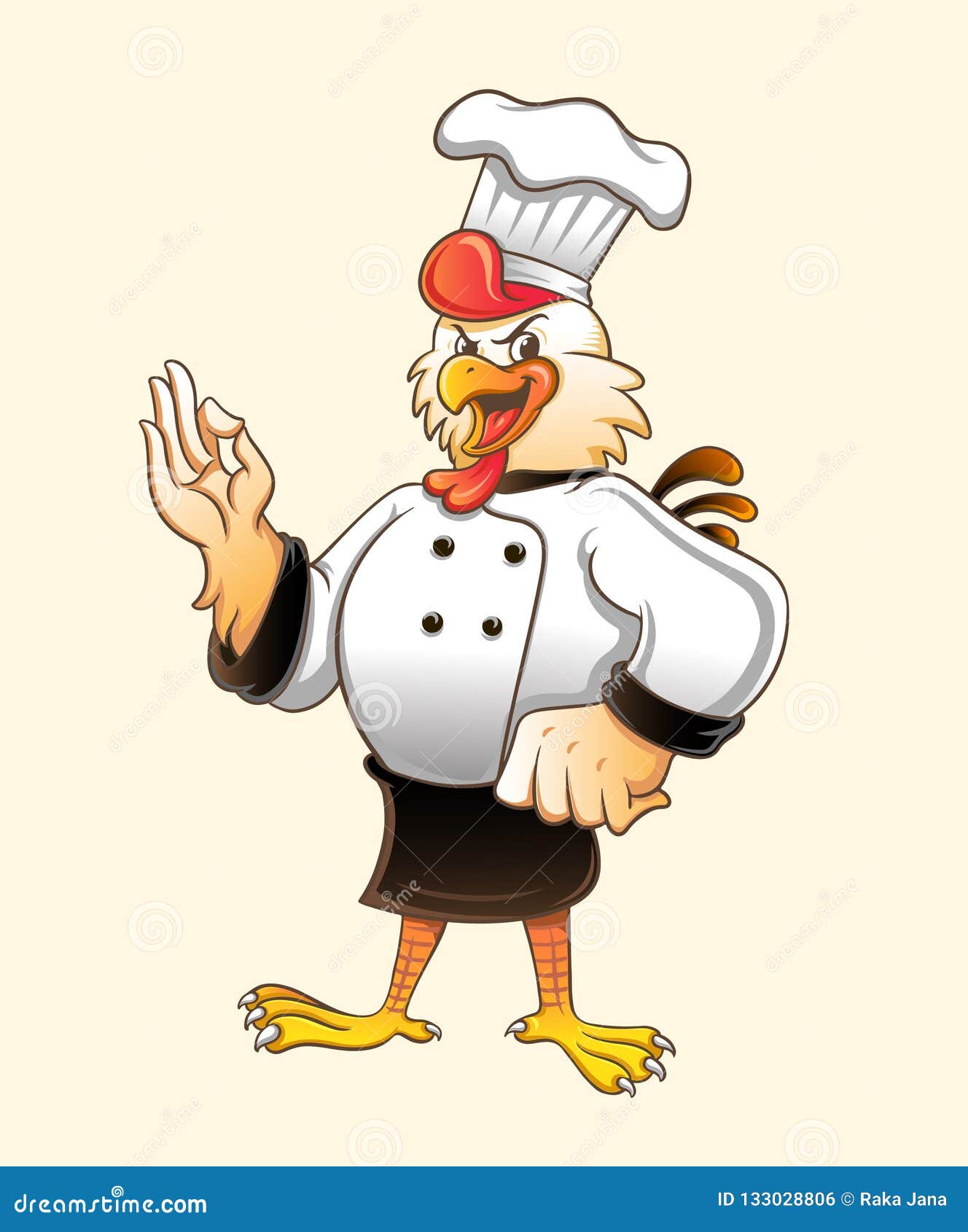 Cartoon Chicken Chef Vector Illustration | CartoonDealer.com #66650514