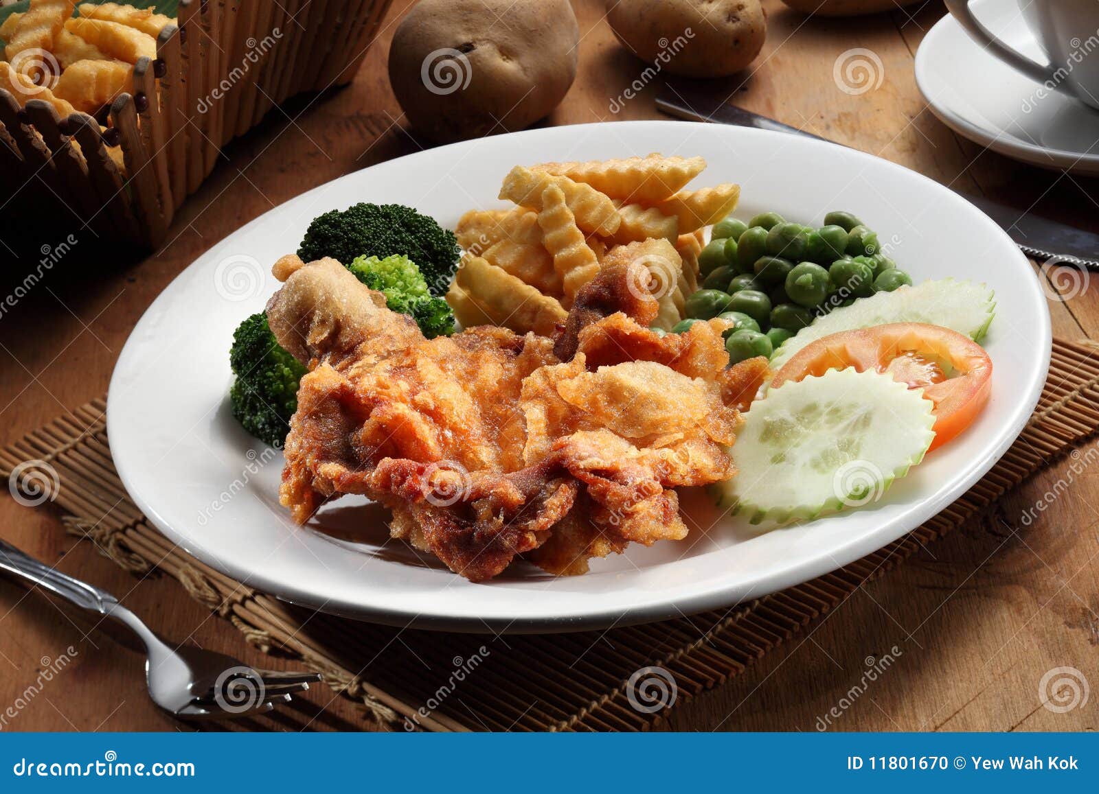 Chicken chop stock photo. Image of potato, time, pepper - 11801670
